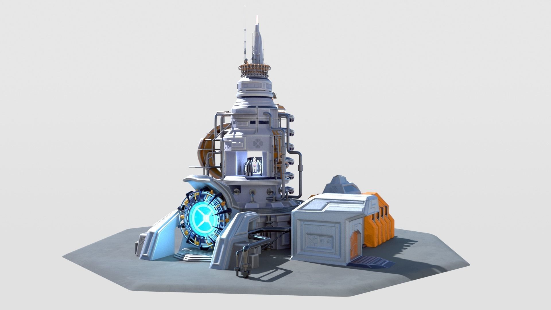 Scifi military base 3D model | CGTrader
