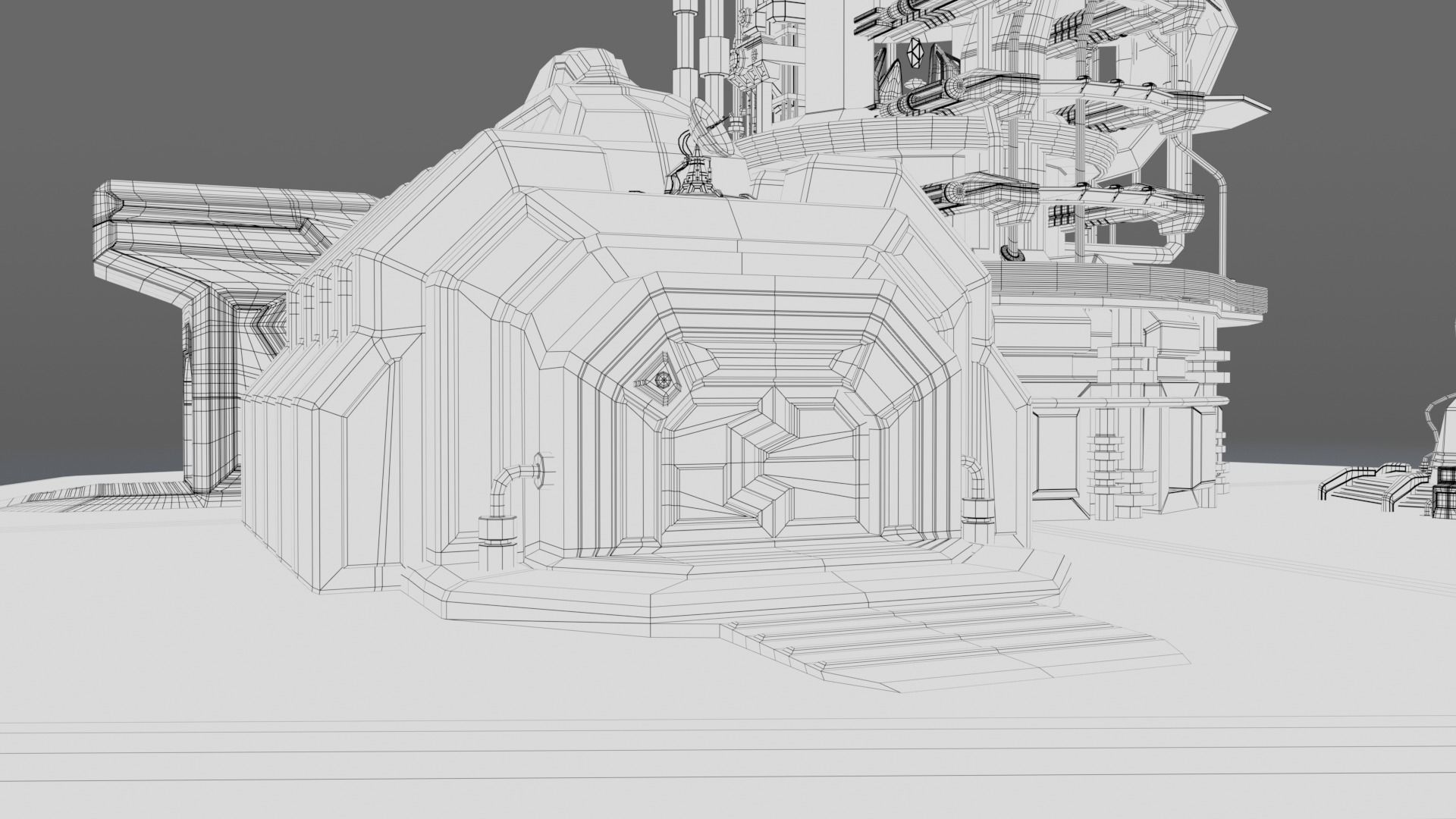 Scifi military base 3D model | CGTrader