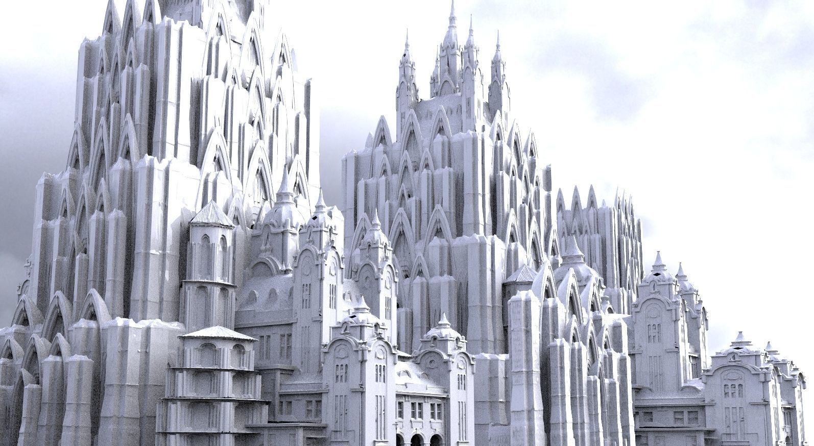 Mines of Moria Dwarf Architecture Kitbash 3D model | CGTrader