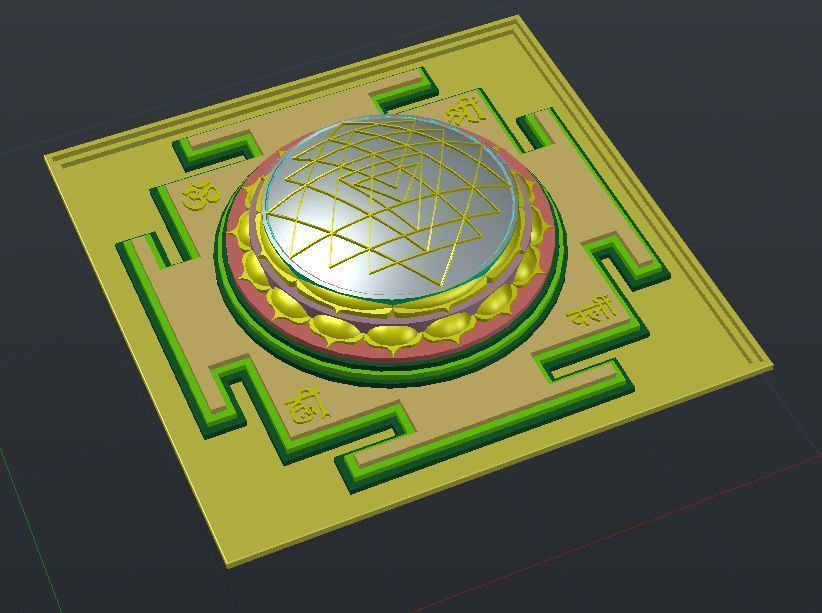 Sri Yantra spherical - KUMRA 3D model 3D printable | CGTrader