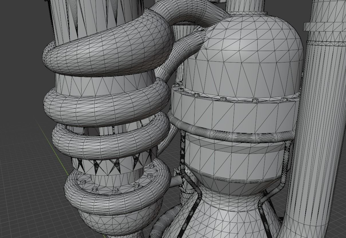 BE4 Rocket engine simplified model 3D model | CGTrader