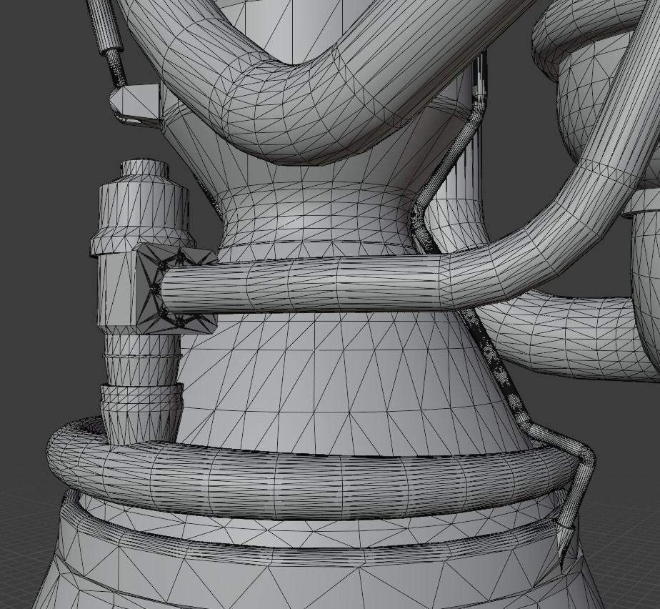 BE4 Rocket engine simplified model 3D model | CGTrader