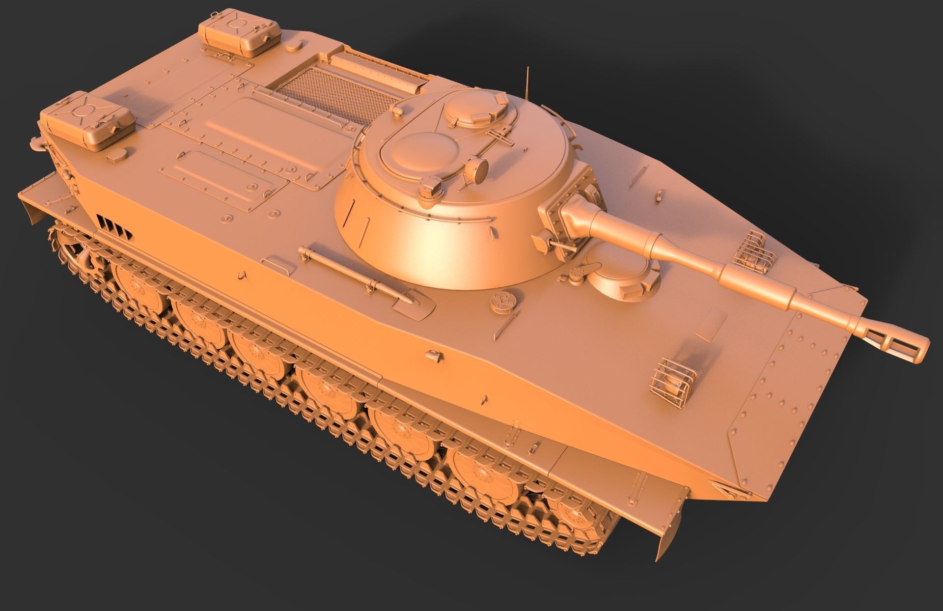 Soviet Tank PT-76 3D model | CGTrader