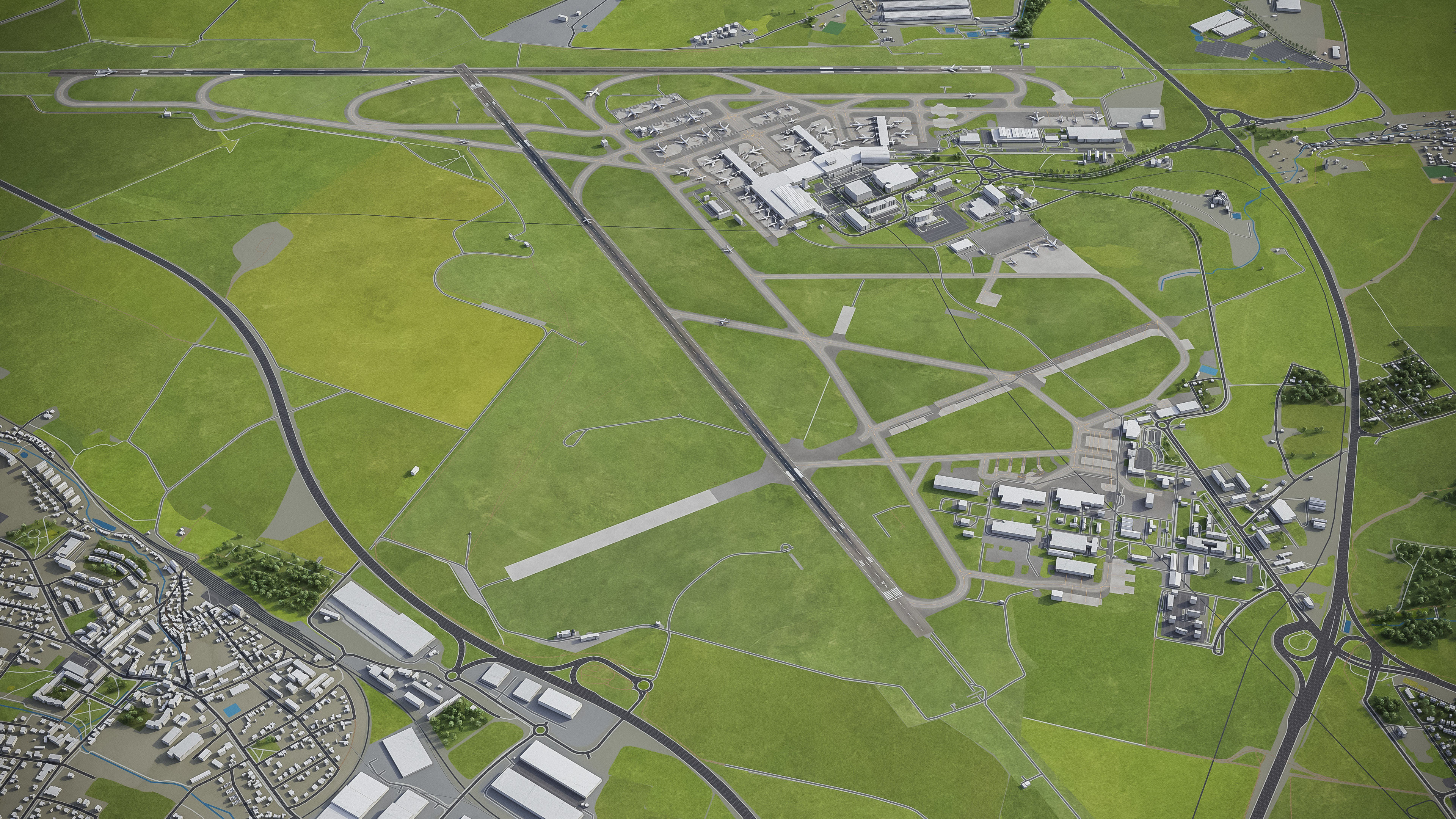 3D model Prague Vaclav Havel Airport VR / AR / low-poly | CGTrader