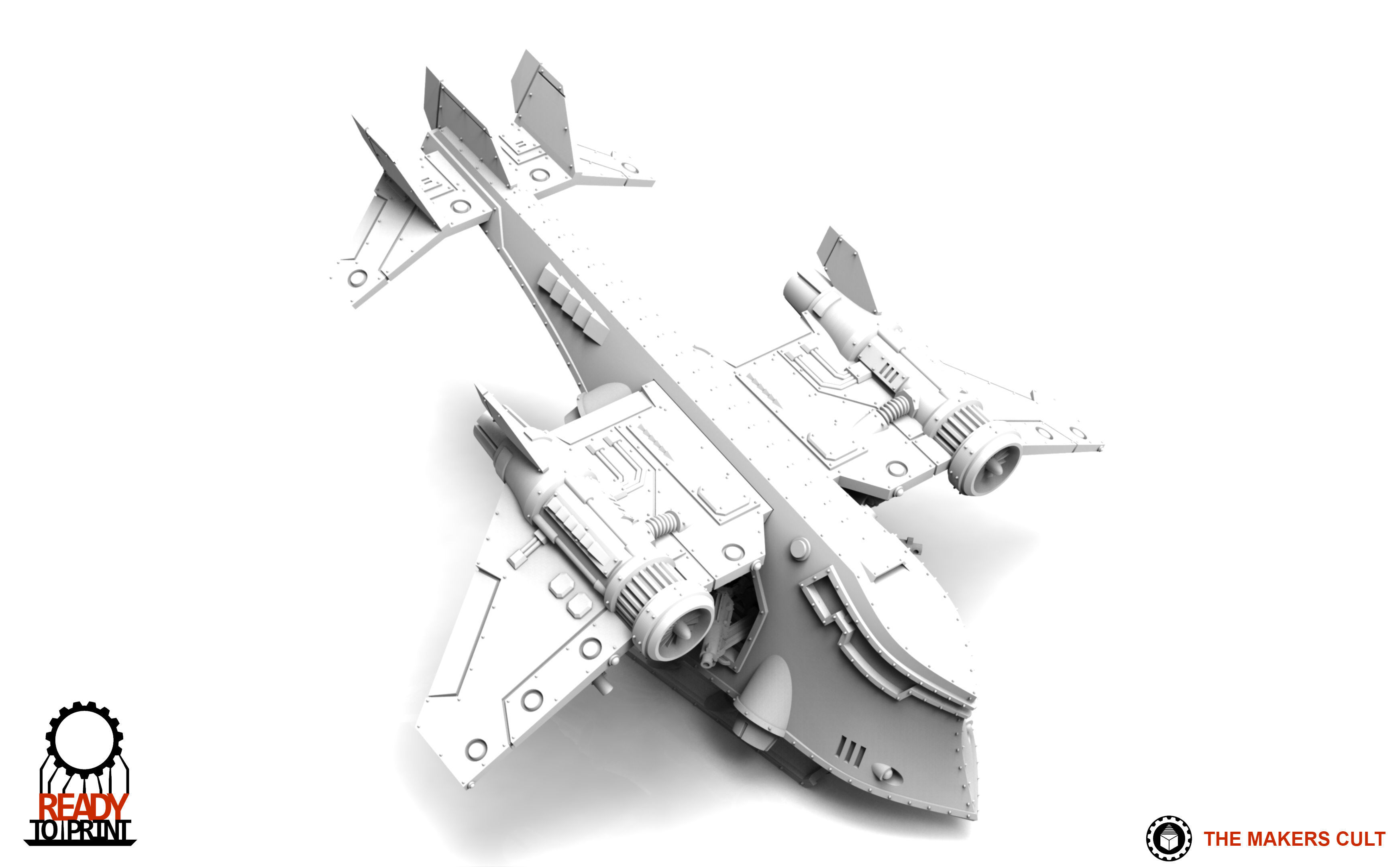 Feudal Guard - Gunship 3D model 3D printable | CGTrader