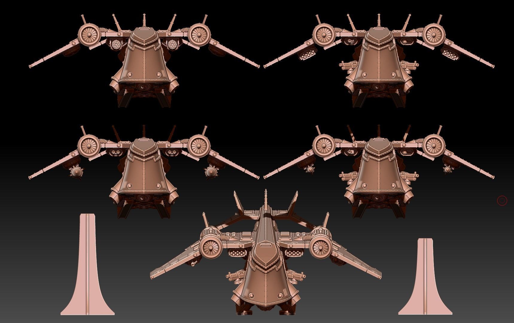 Feudal Guard - Gunship 3D model 3D printable | CGTrader