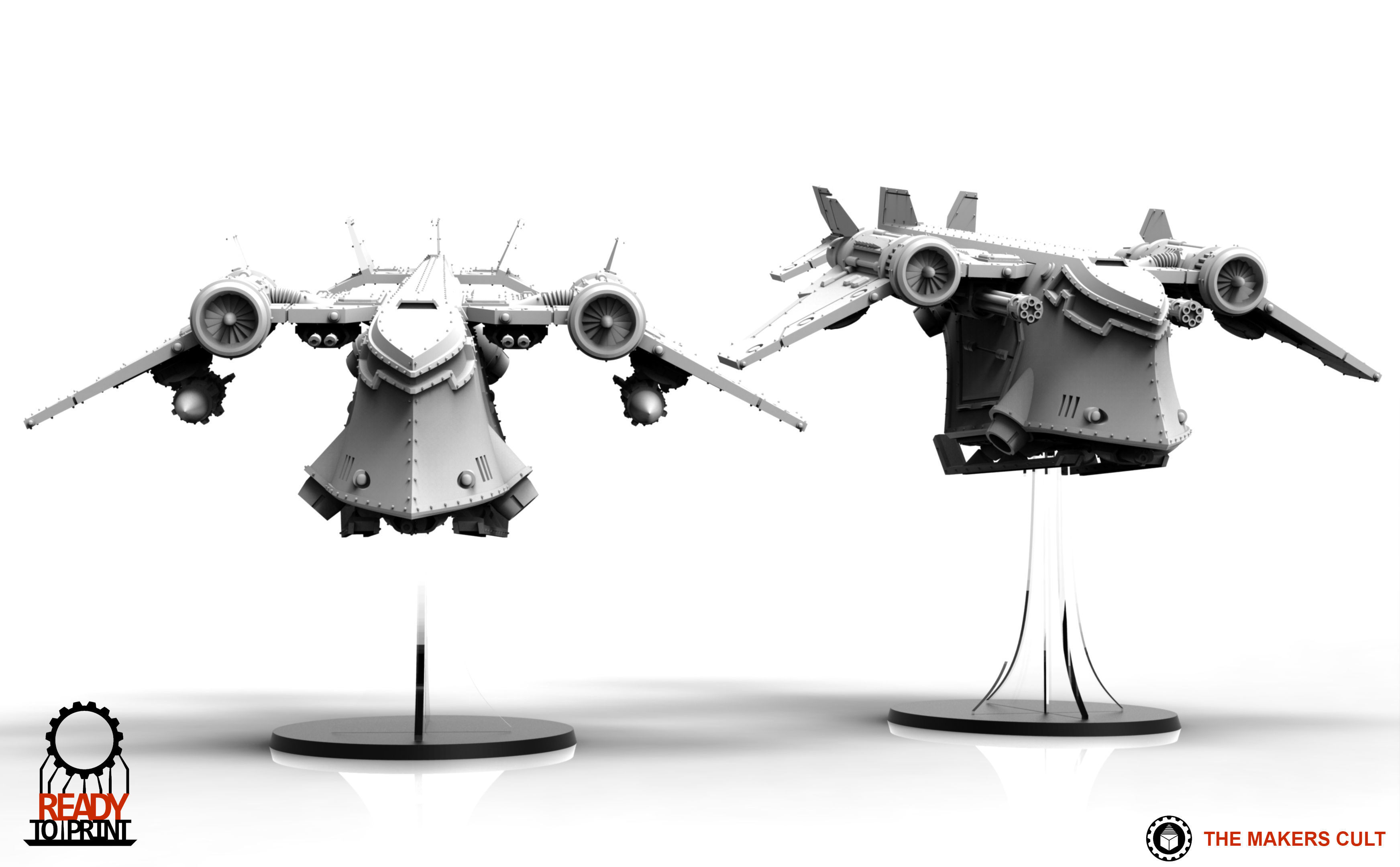 Feudal Guard - Gunship 3D model 3D printable | CGTrader