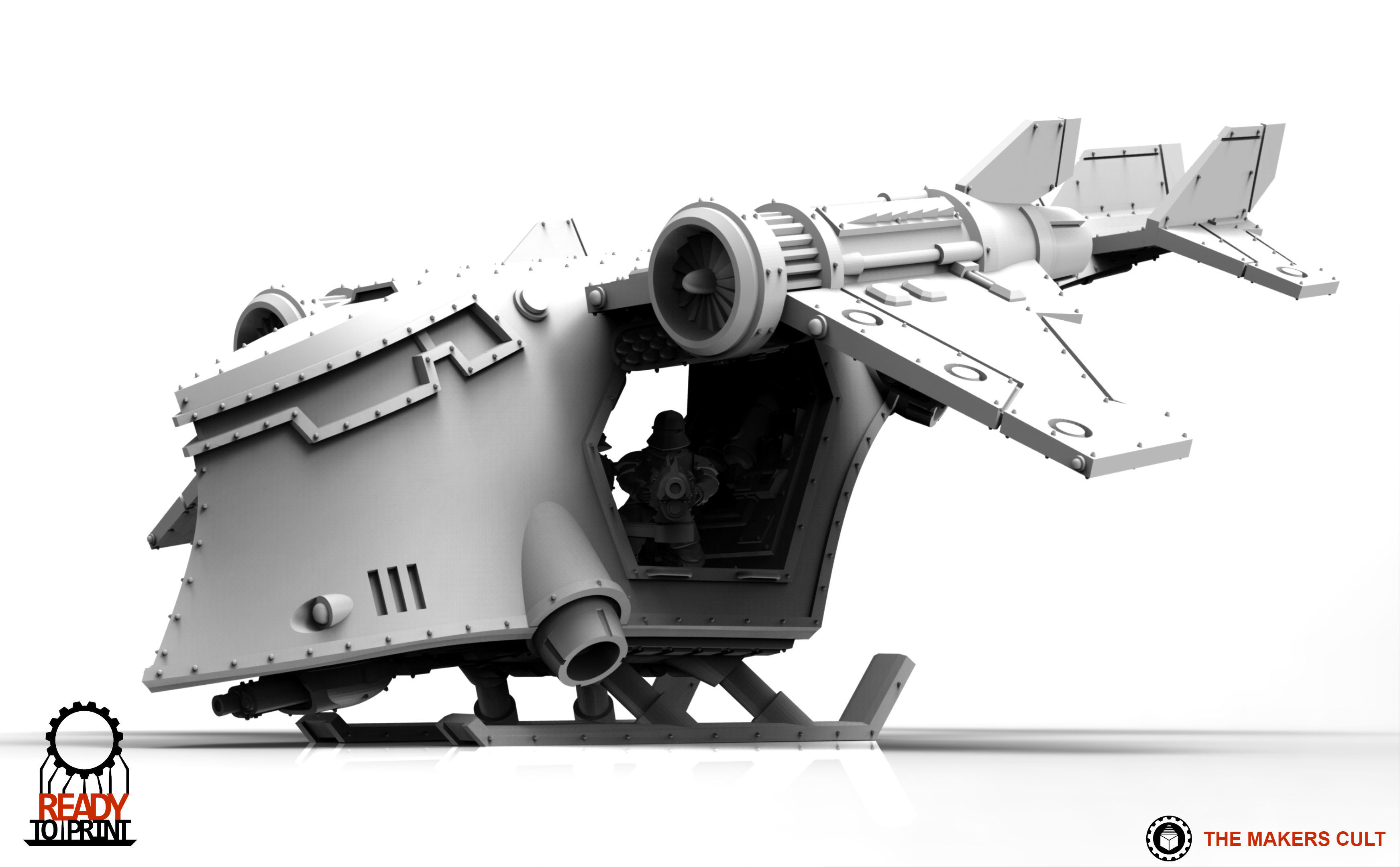 Feudal Guard - Gunship 3D model 3D printable | CGTrader