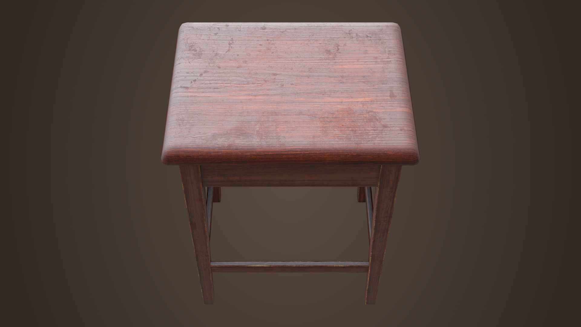 3D model Old vintage simple stool VR / AR / low-poly | CGTrader