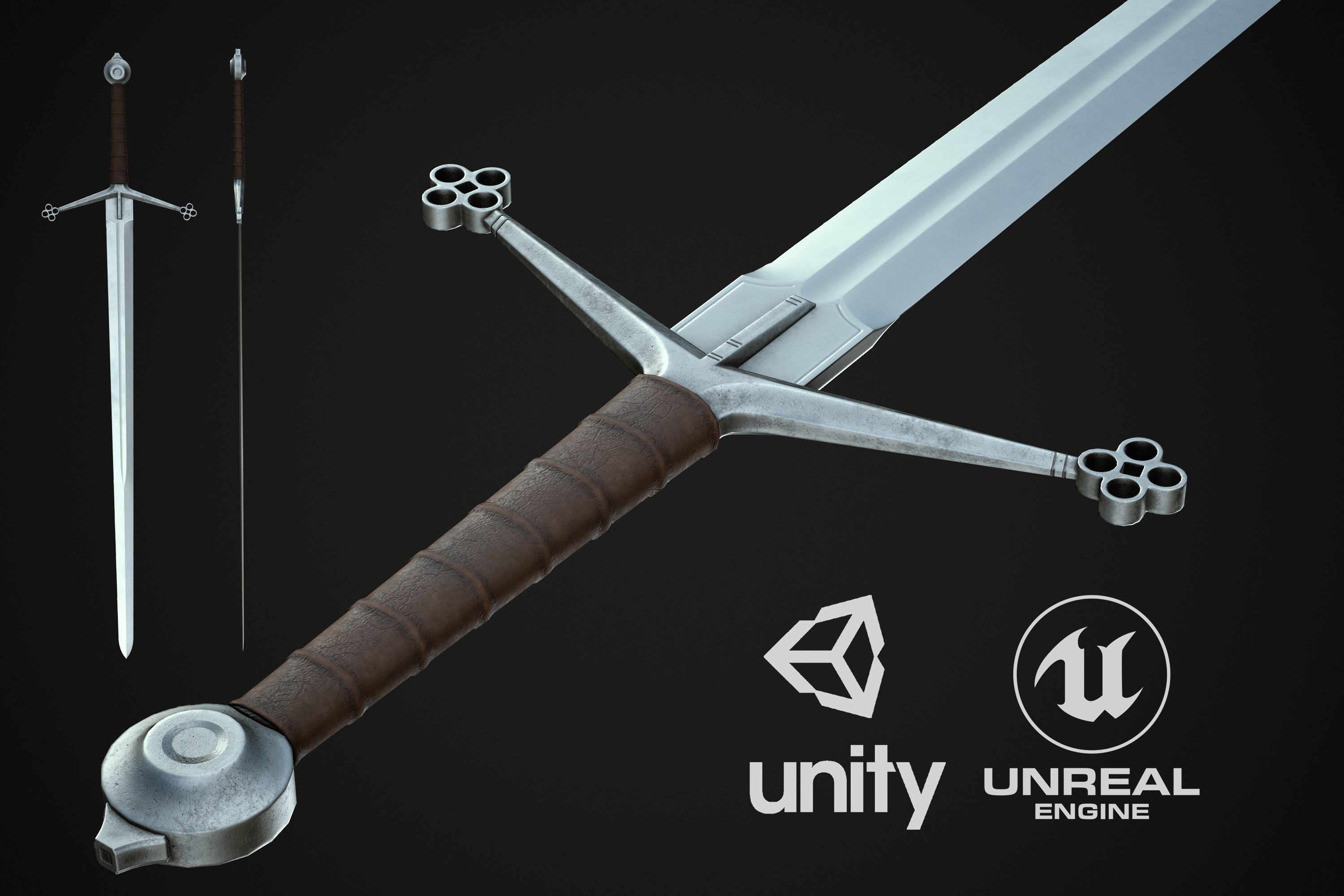 3D model Claymore Sword VR / AR / low-poly | CGTrader