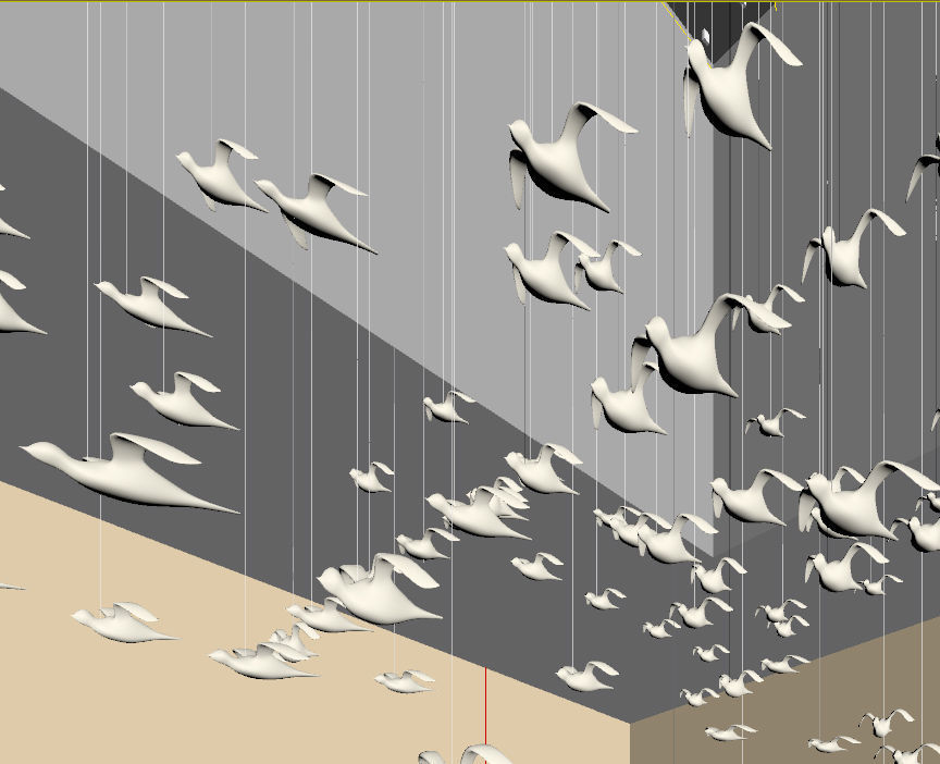 BIRDS ceiling DECORATION 3D model | CGTrader