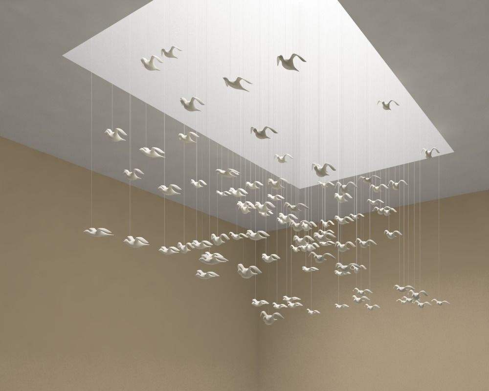 BIRDS ceiling DECORATION 3D model | CGTrader