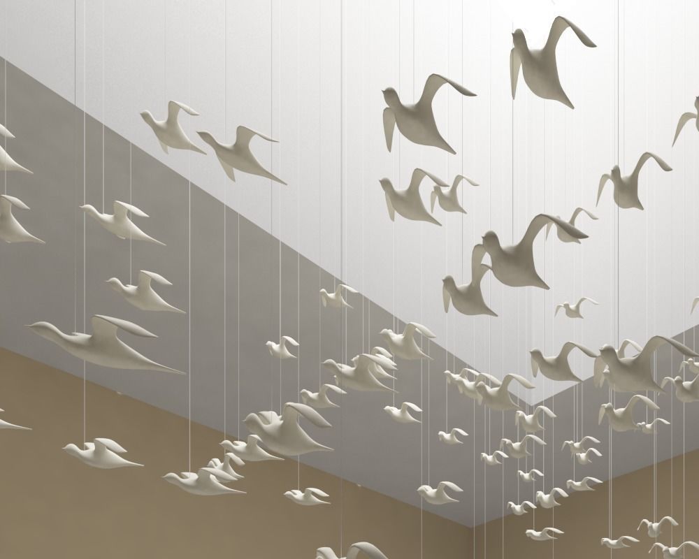 BIRDS ceiling DECORATION 3D model | CGTrader