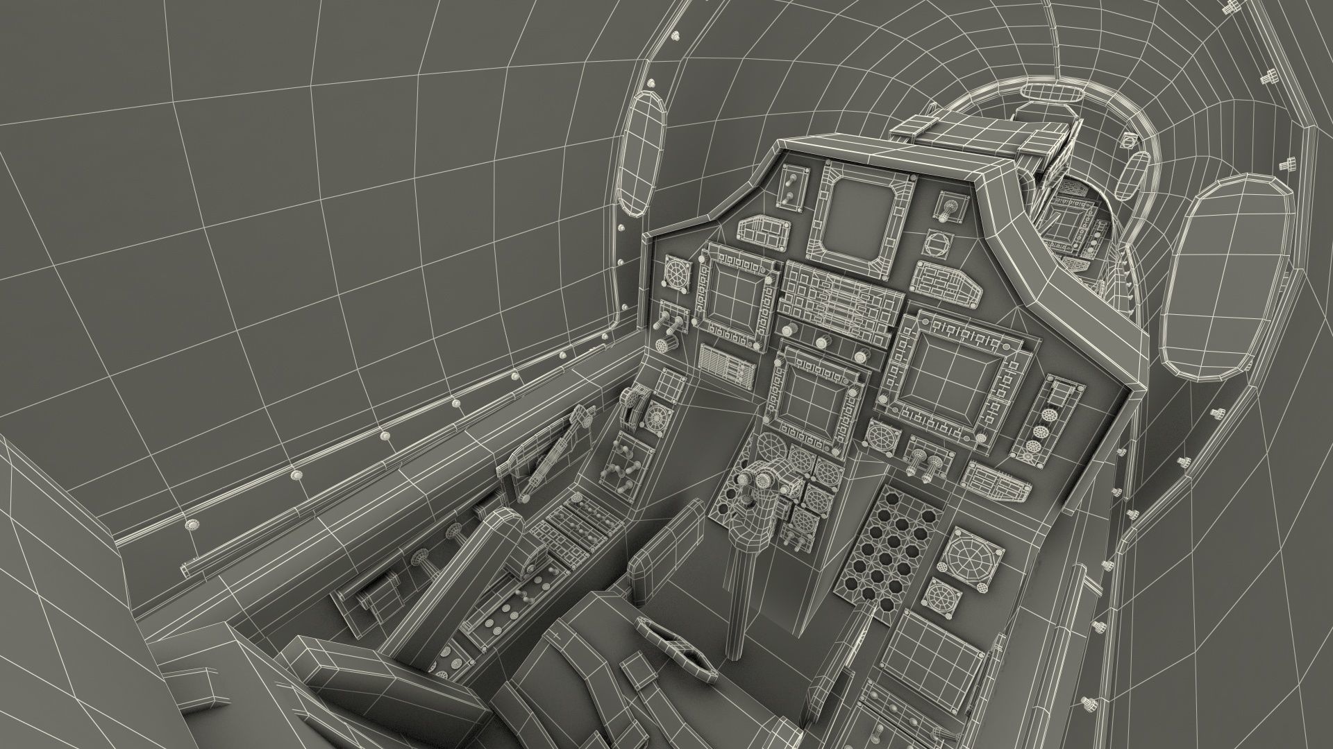 Chengdu J10 S Tandem Seated Cockpit 3D model | CGTrader