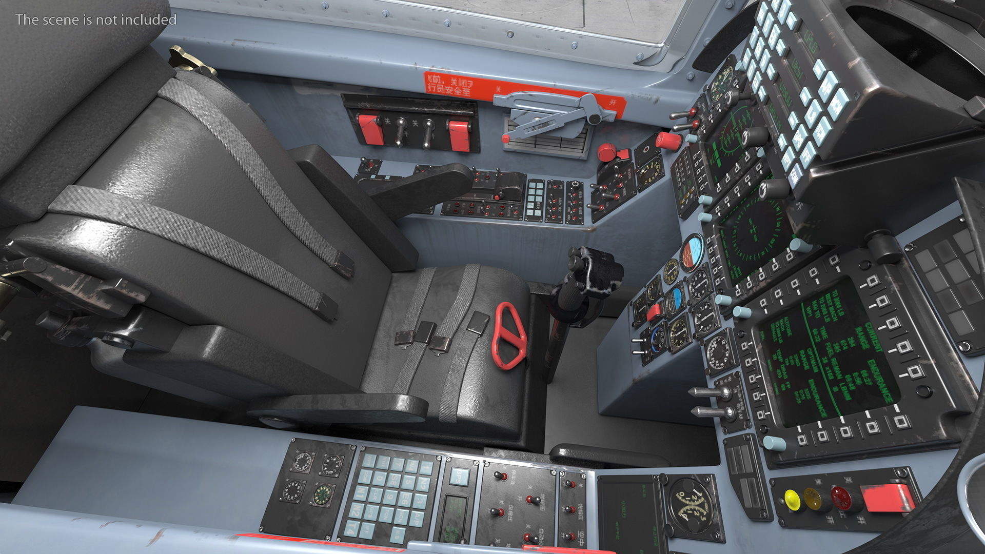 Chengdu J10 S Tandem Seated Cockpit 3D model | CGTrader