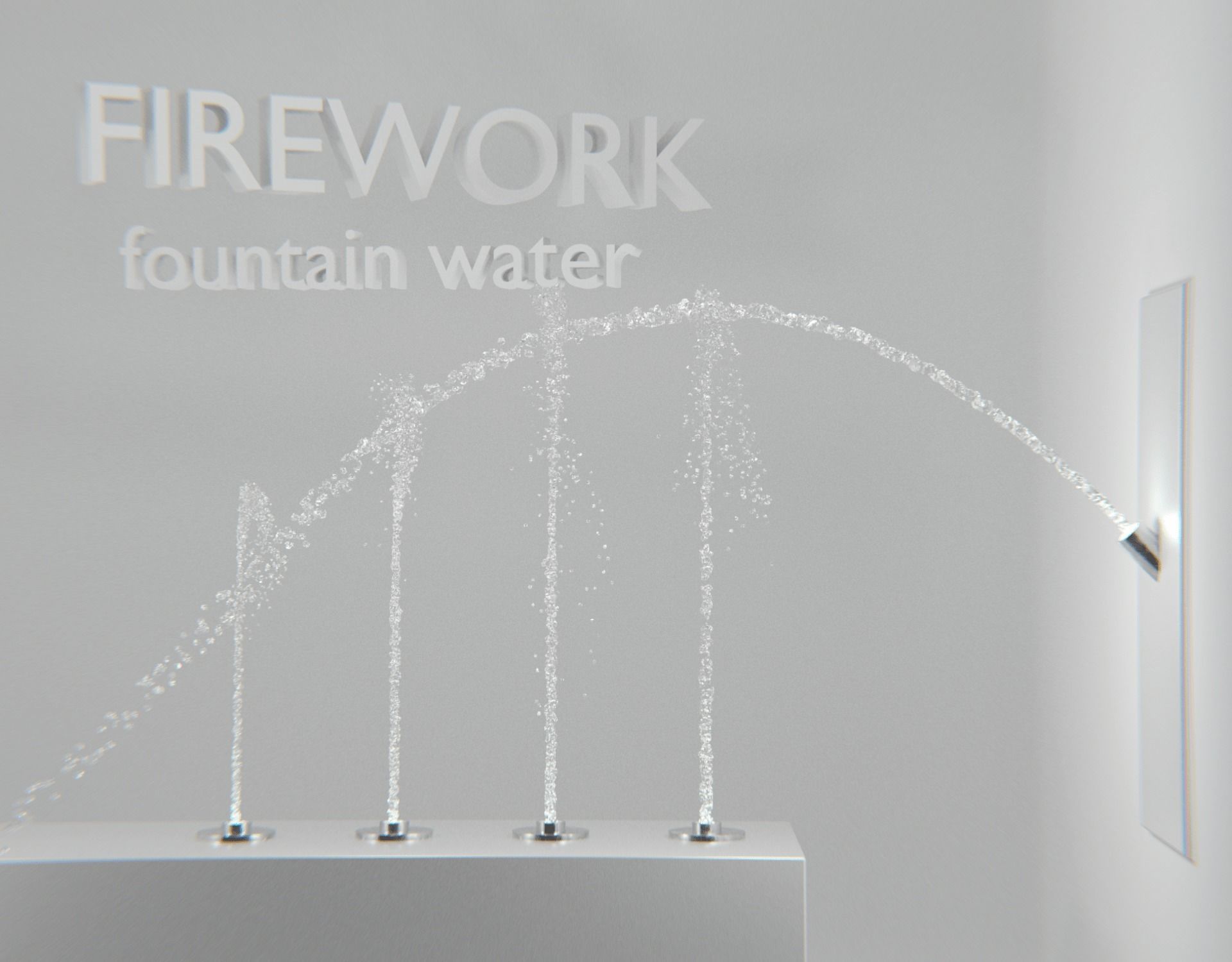 Animated Firework Water Fountains 3D model animated | CGTrader