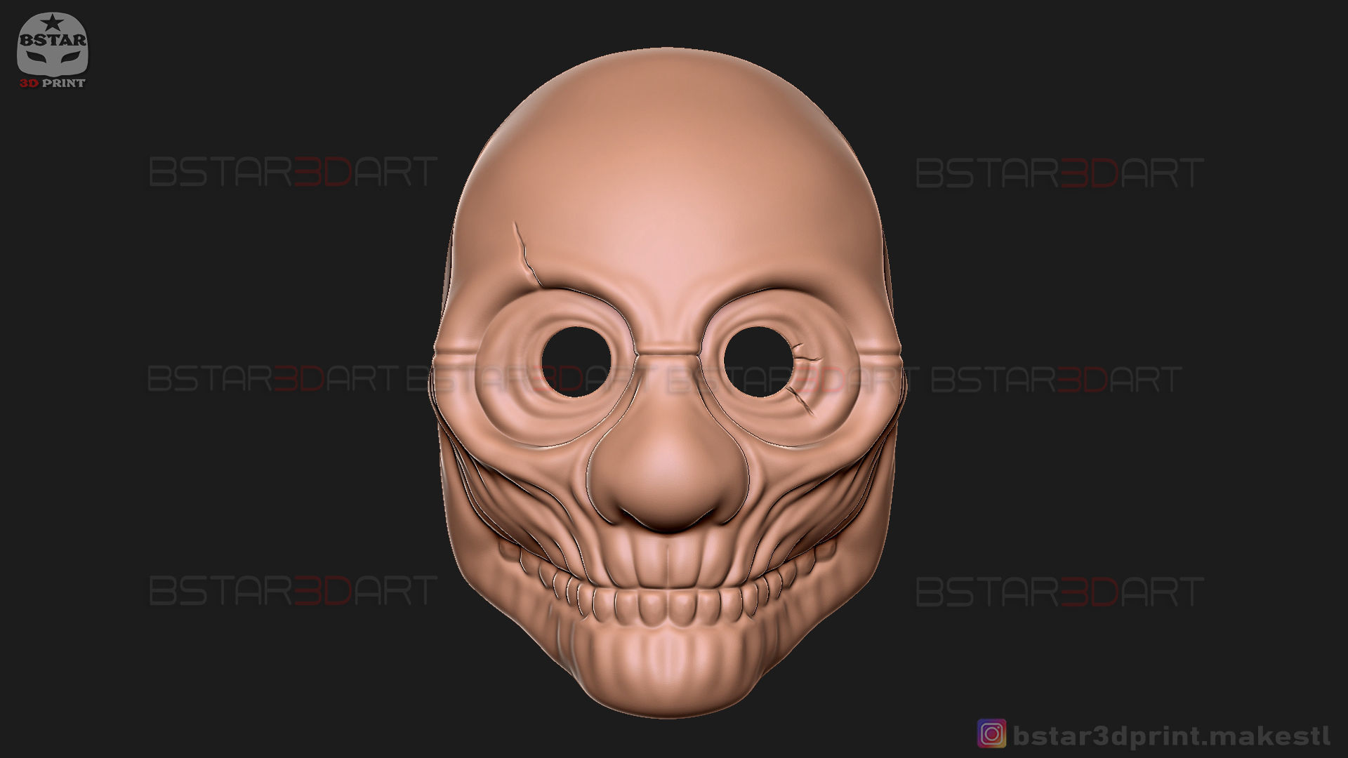 Wolf Mask - Payday 2 Mask - Halloween Cosplay Mask 3D model 3D ...