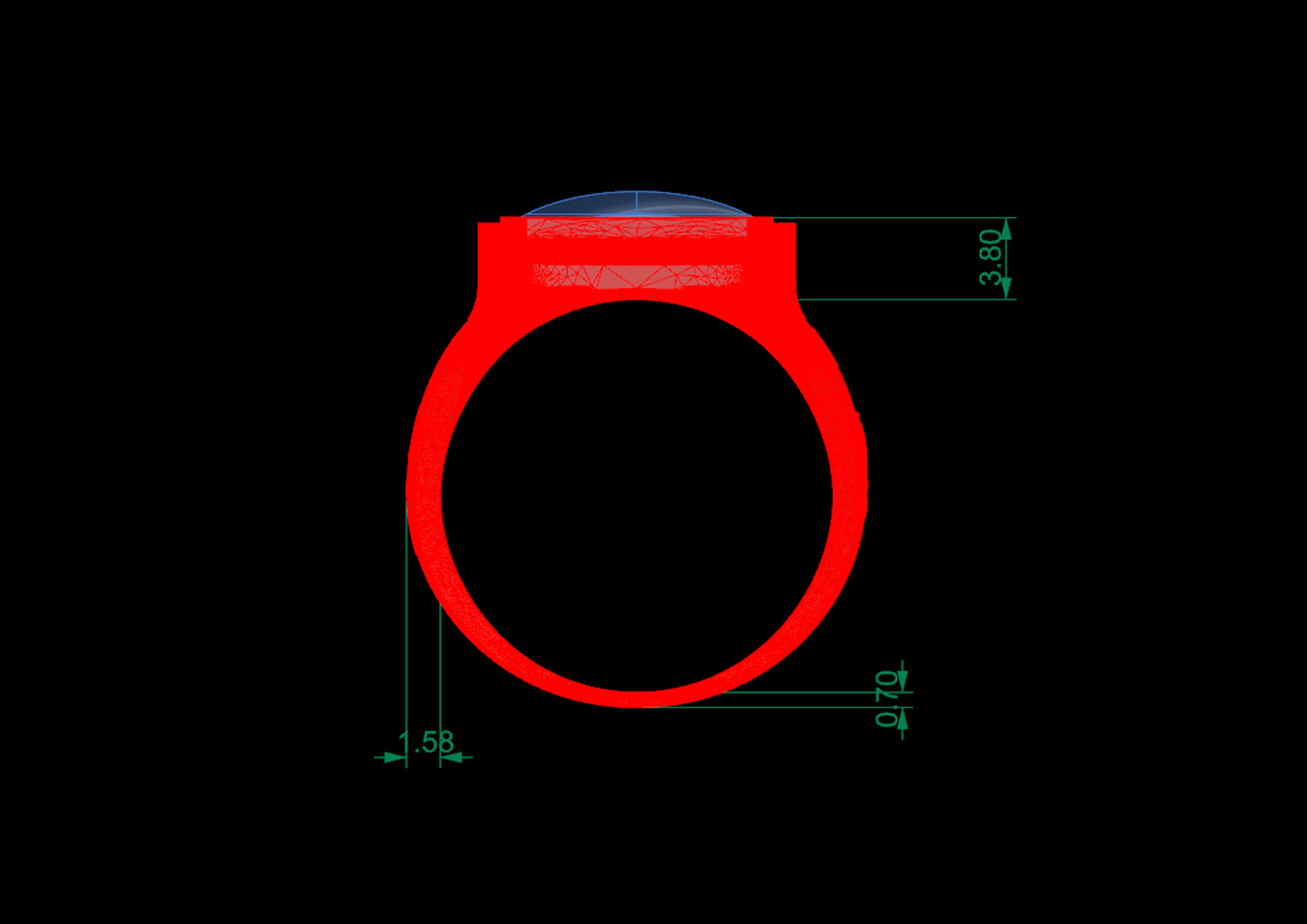 Red skins ring 3D model 3D printable | CGTrader