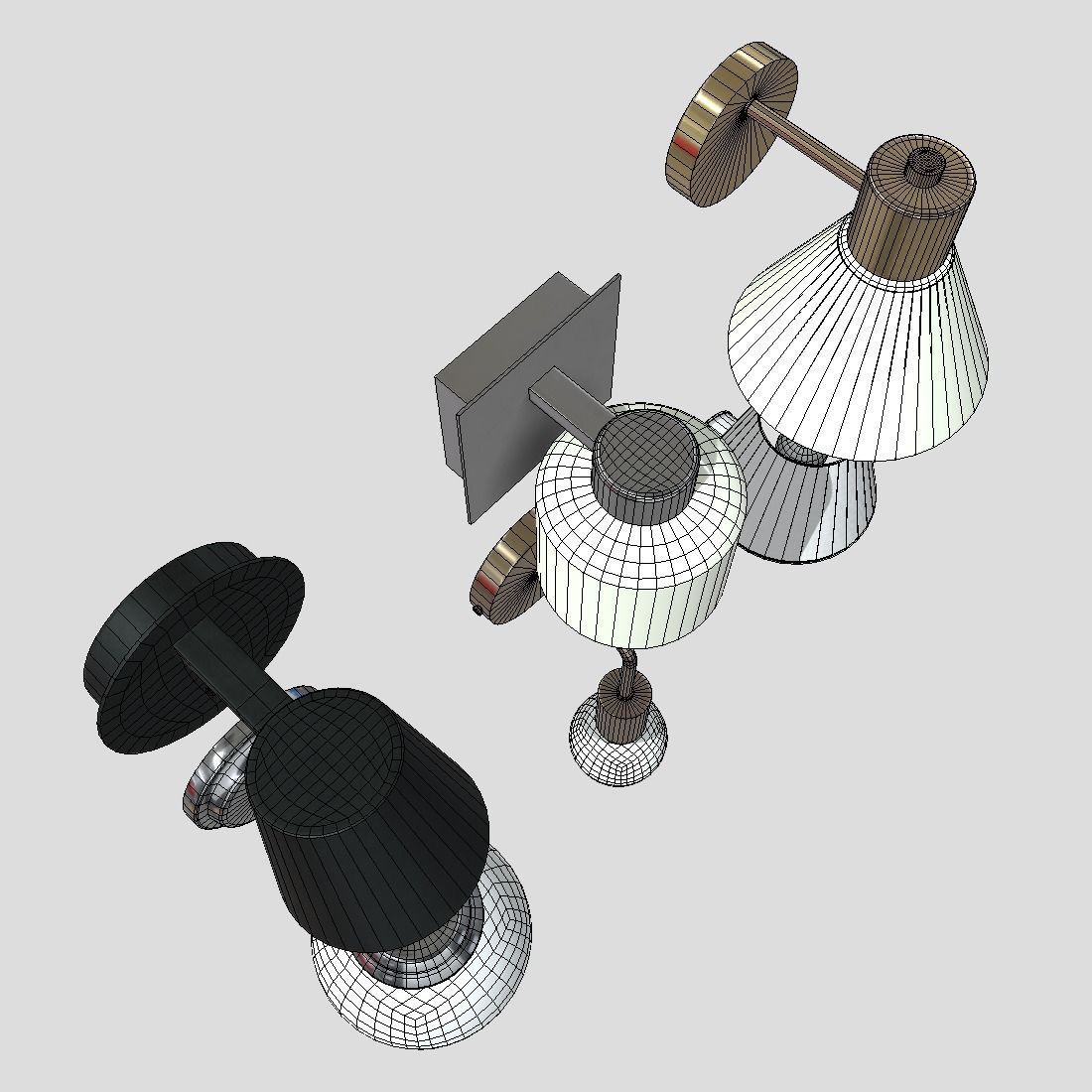 3D model Wall Lamp Pack VR / AR / low-poly | CGTrader