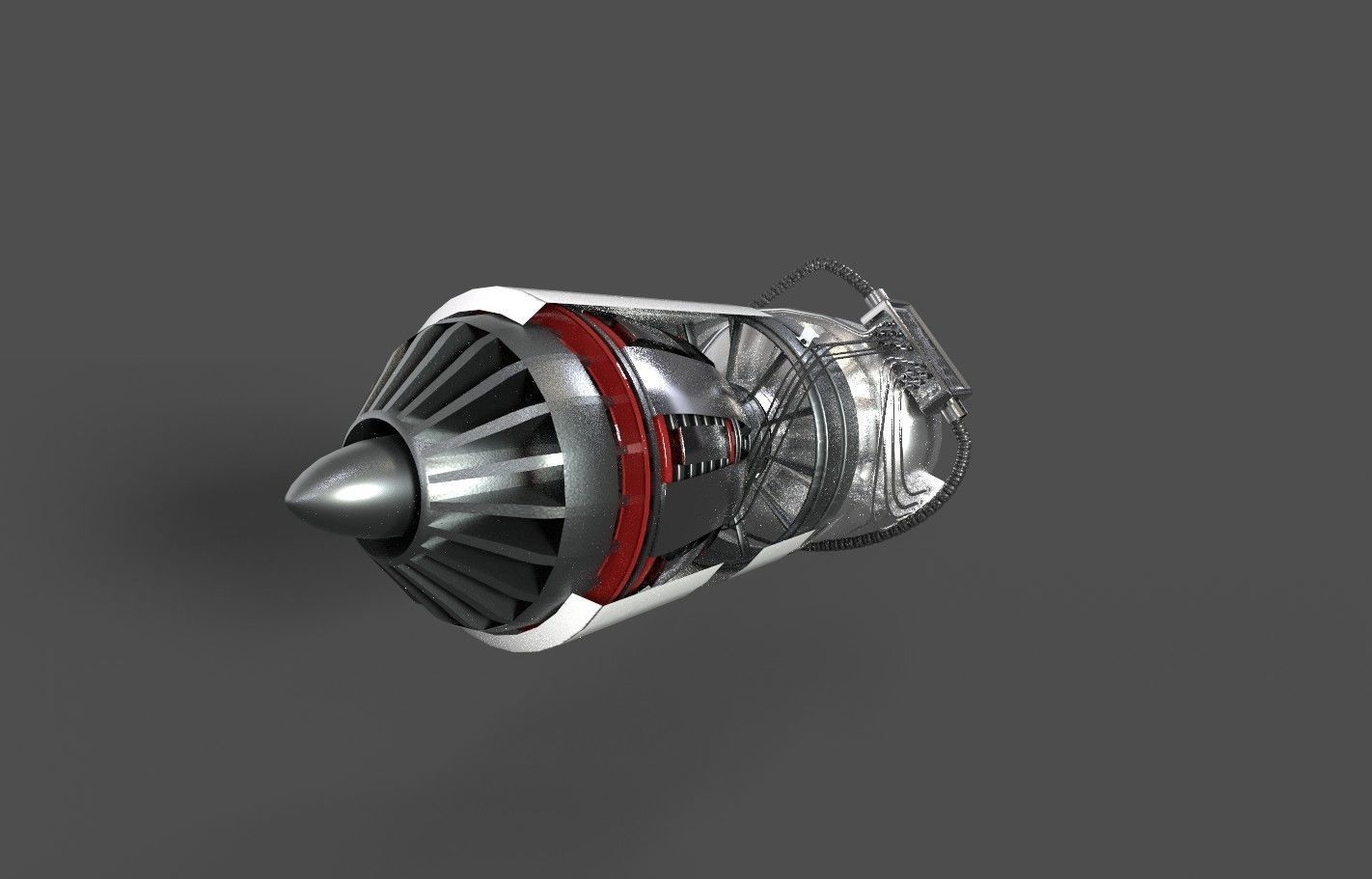 Gas turbine engine free 3D model | CGTrader