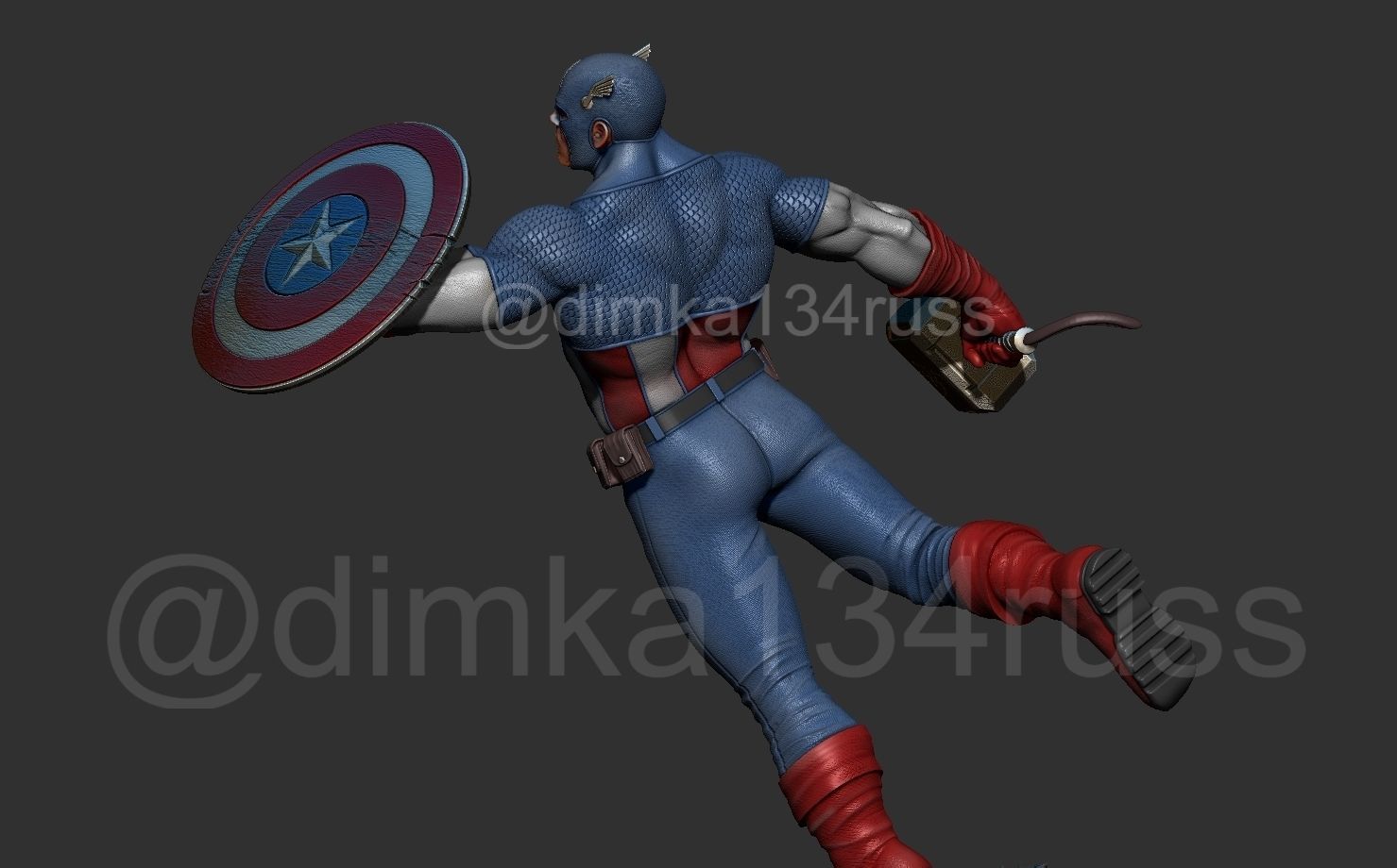 Captain America 3D model 3D printable | CGTrader