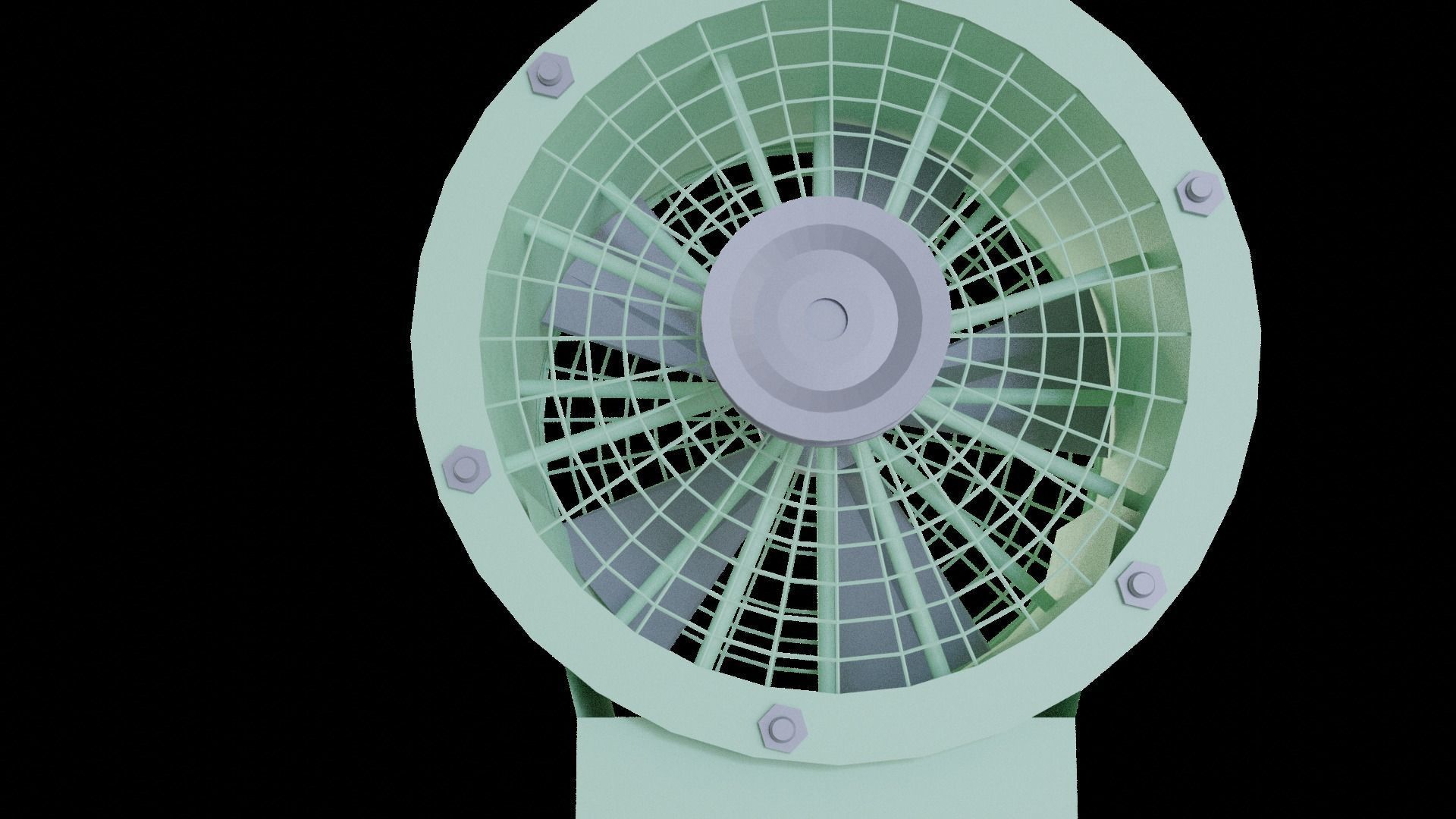 Electric Motor Blower Fan - Belt Driven 3D model | CGTrader