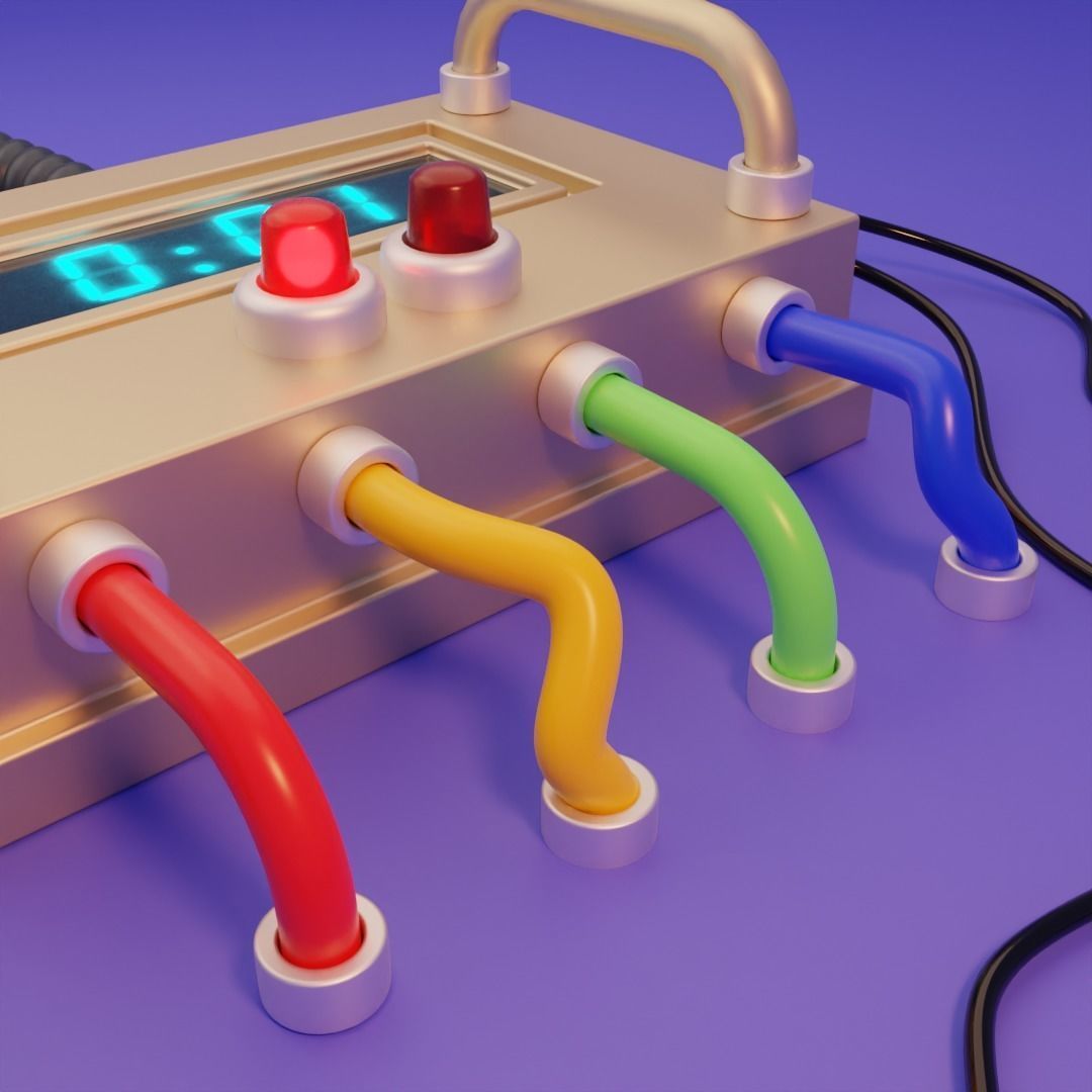 cables and tubes 3D model | CGTrader