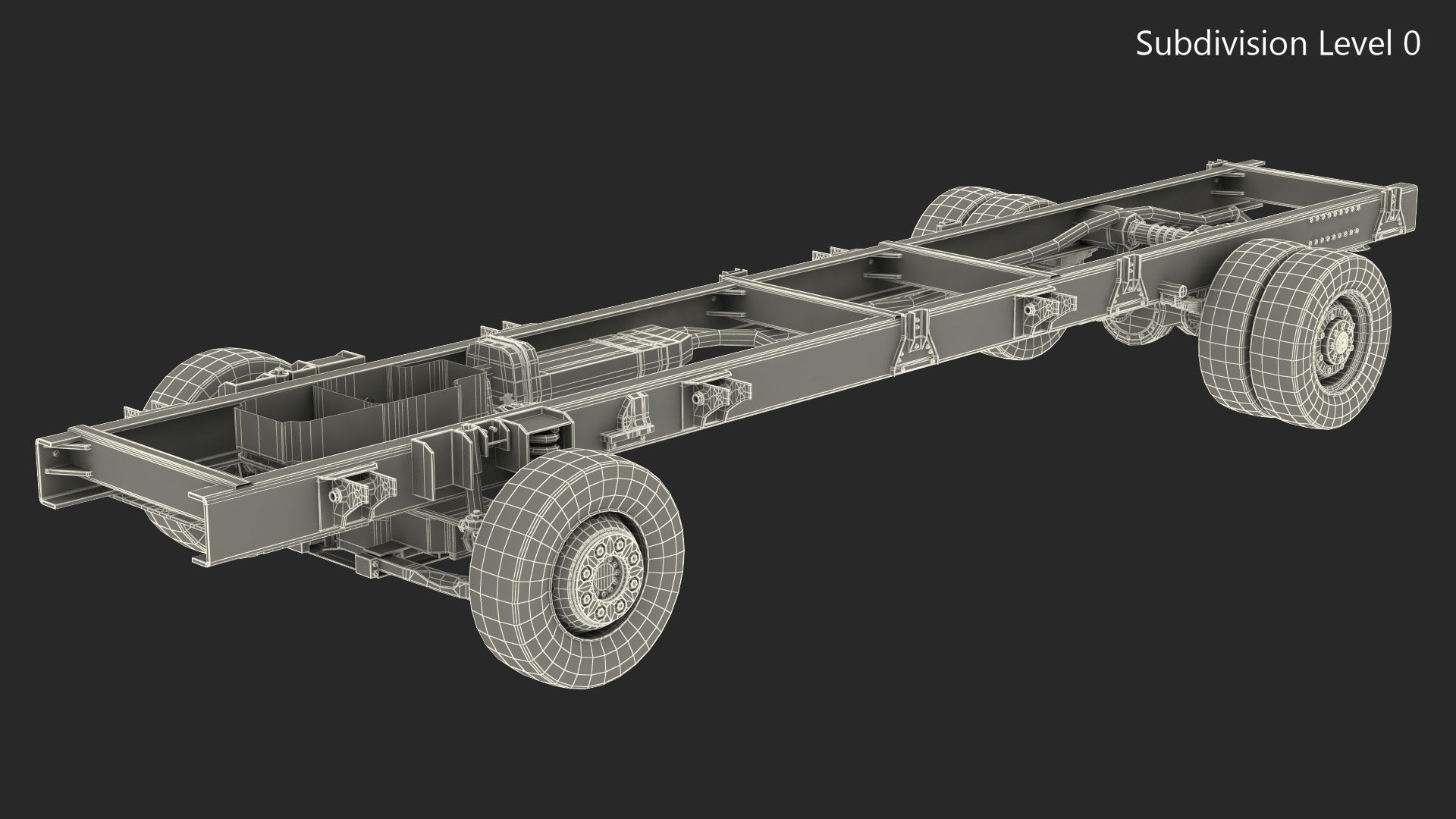 Truck Chassis 2x4 3D model | CGTrader