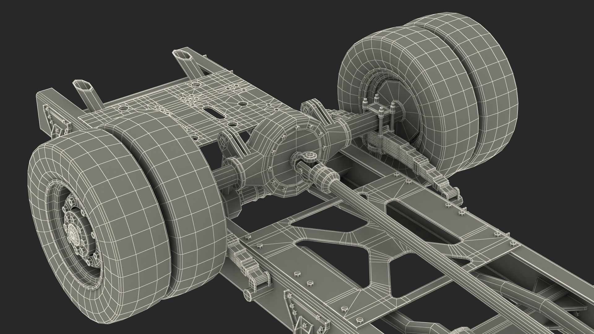 Truck Chassis 2x4 3D model | CGTrader