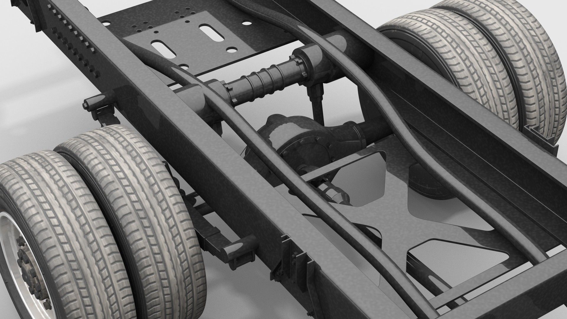 Truck Chassis 2x4 3D model | CGTrader