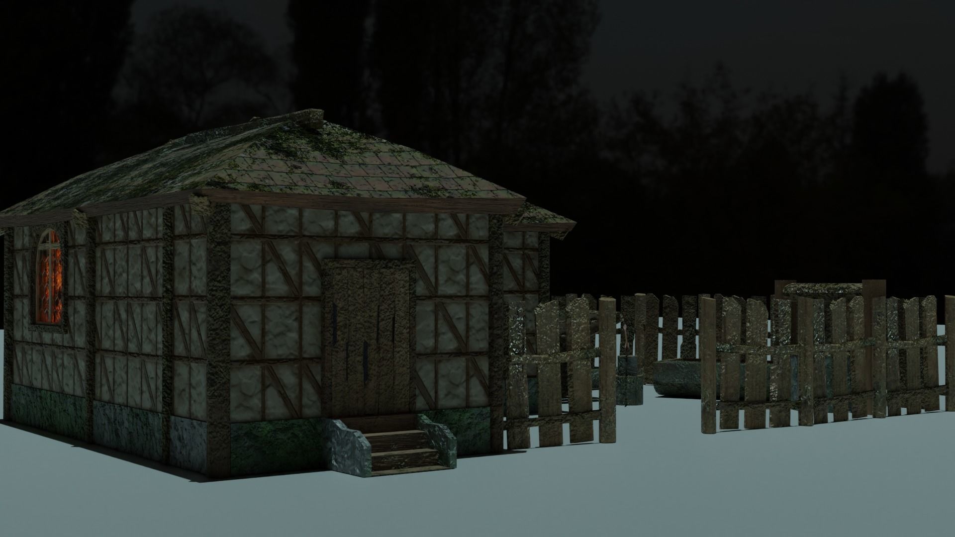 3D model medieval old clay house VR / AR / low-poly | CGTrader