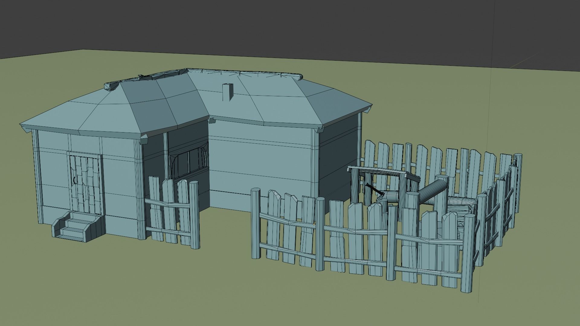 3D model medieval old clay house VR / AR / low-poly | CGTrader