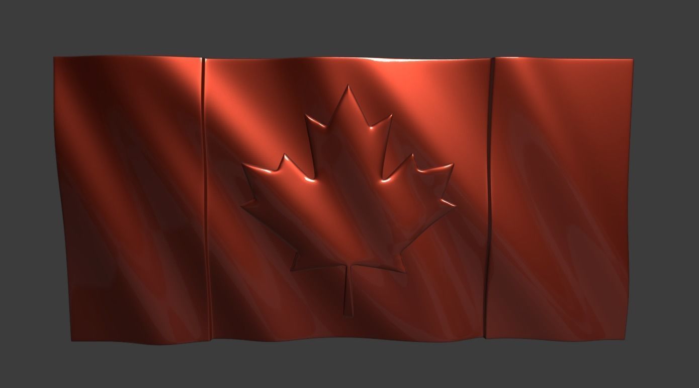 Canada Wavy Flag - CNC Files For Wood 3D STL Model 3D model | CGTrader