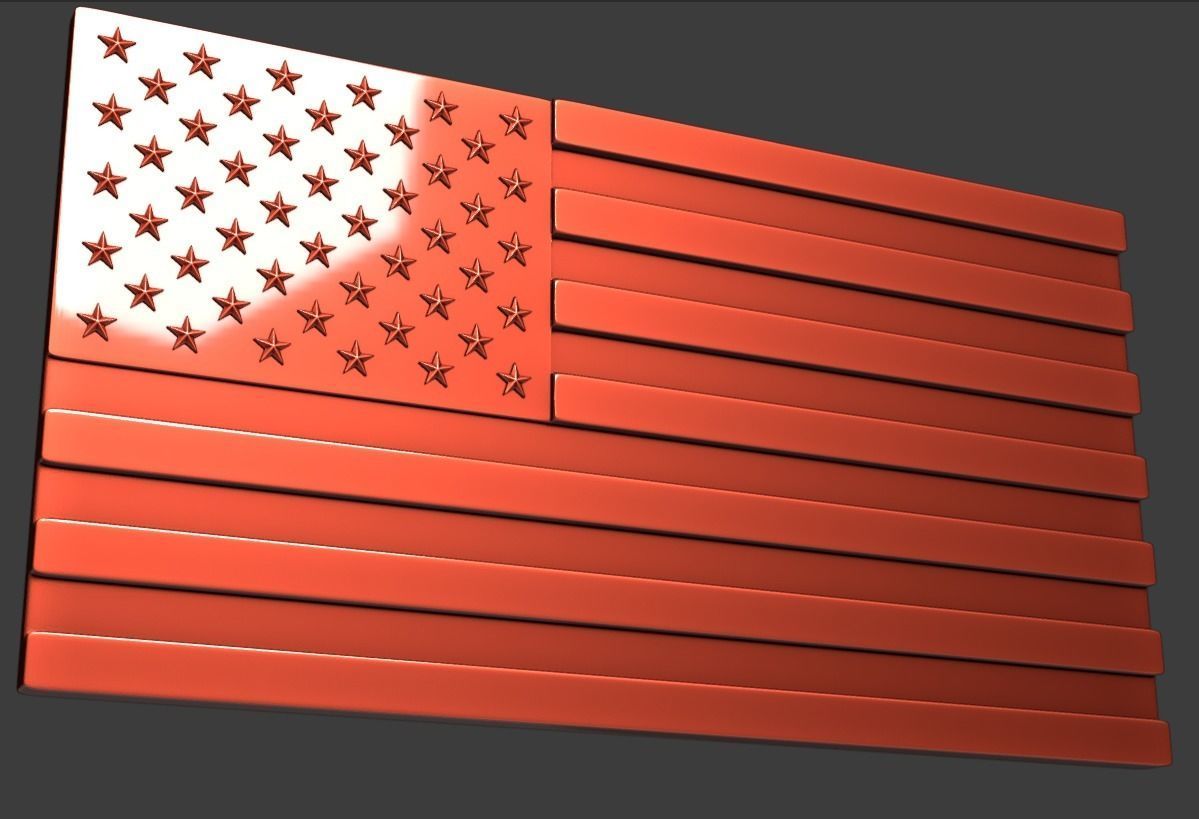 USA Flag - CNC Files For Wood 3D STL Model 3D model | CGTrader