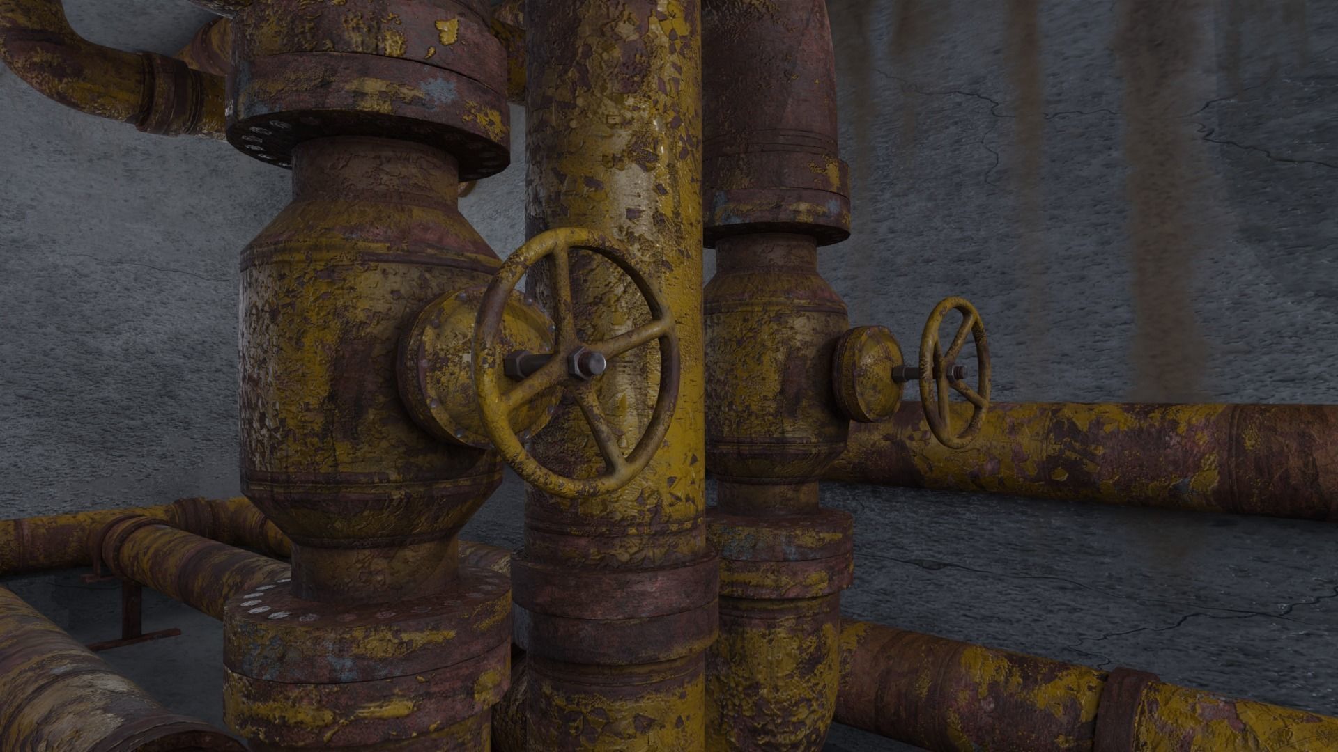 Modular old rusted pipe pack free VR / AR / low-poly 3D model | CGTrader