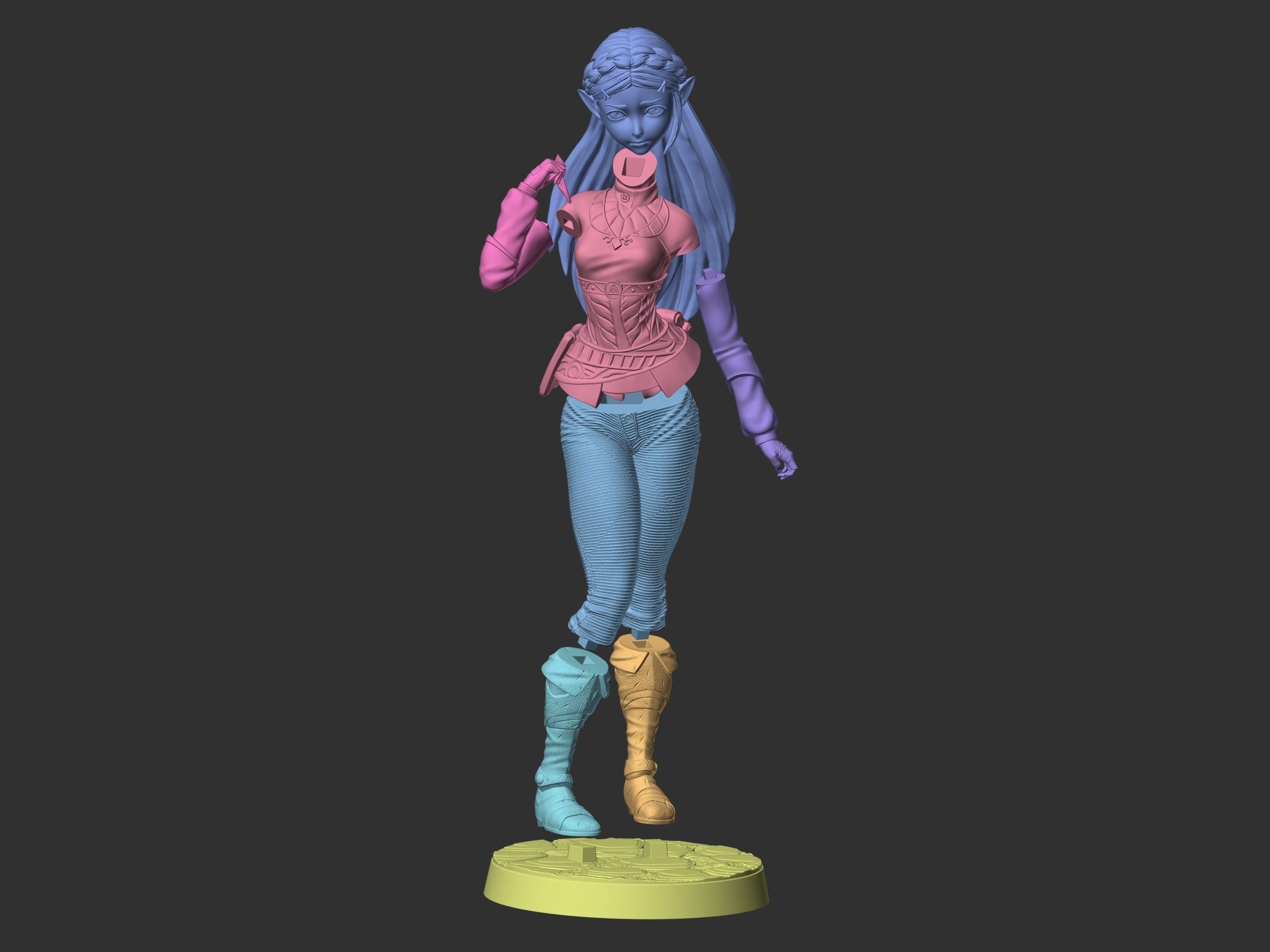 Princess Zelda 3D model 3D printable | CGTrader