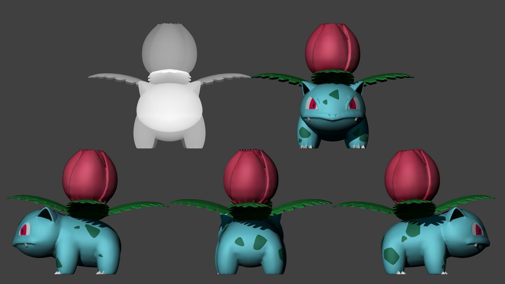 Pokemon Ivysaur 3D Model for 3D Printing free 3D model 3D printable ...