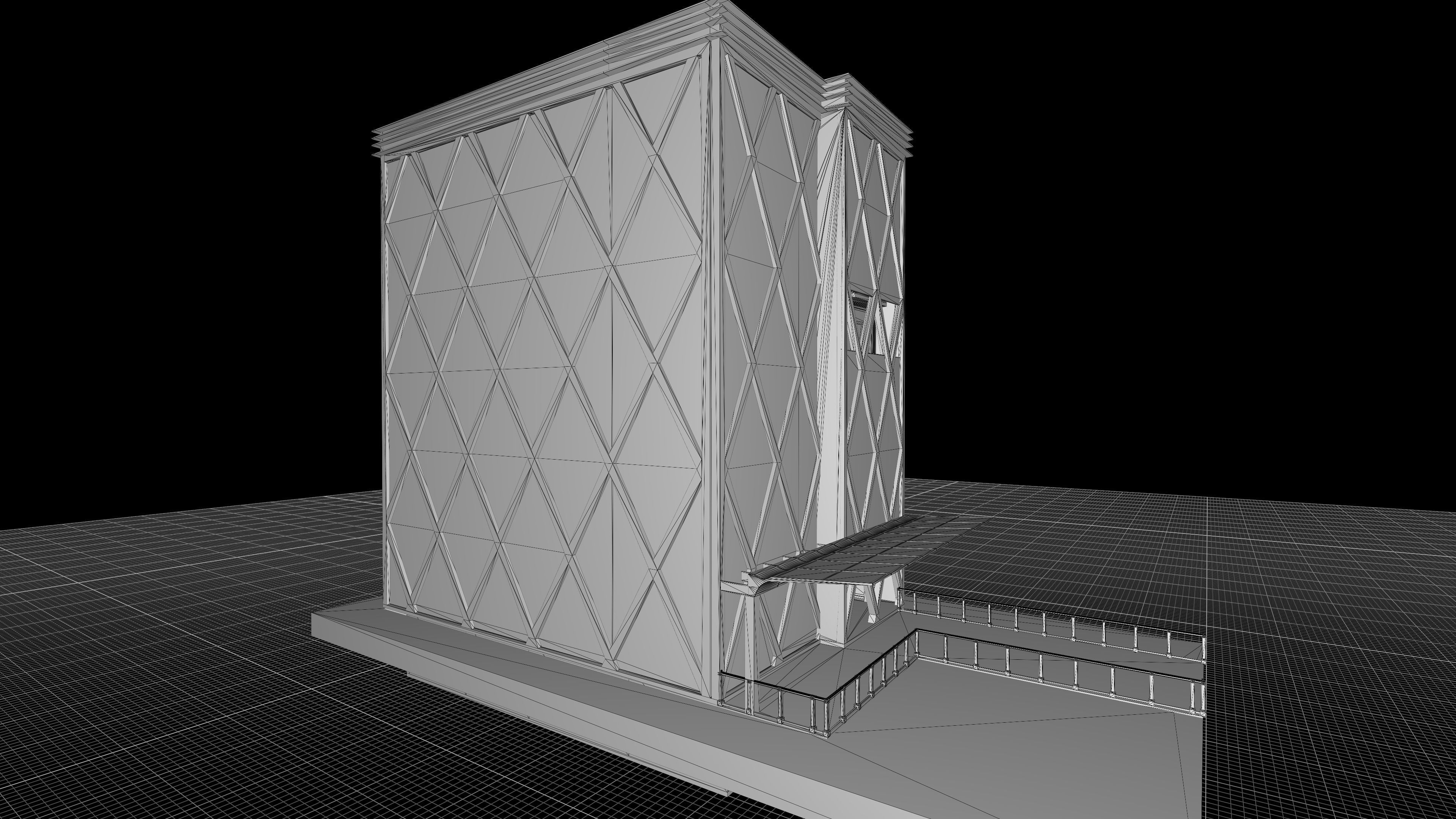 6 Story Commercial Building Architectural Model 3D model | CGTrader