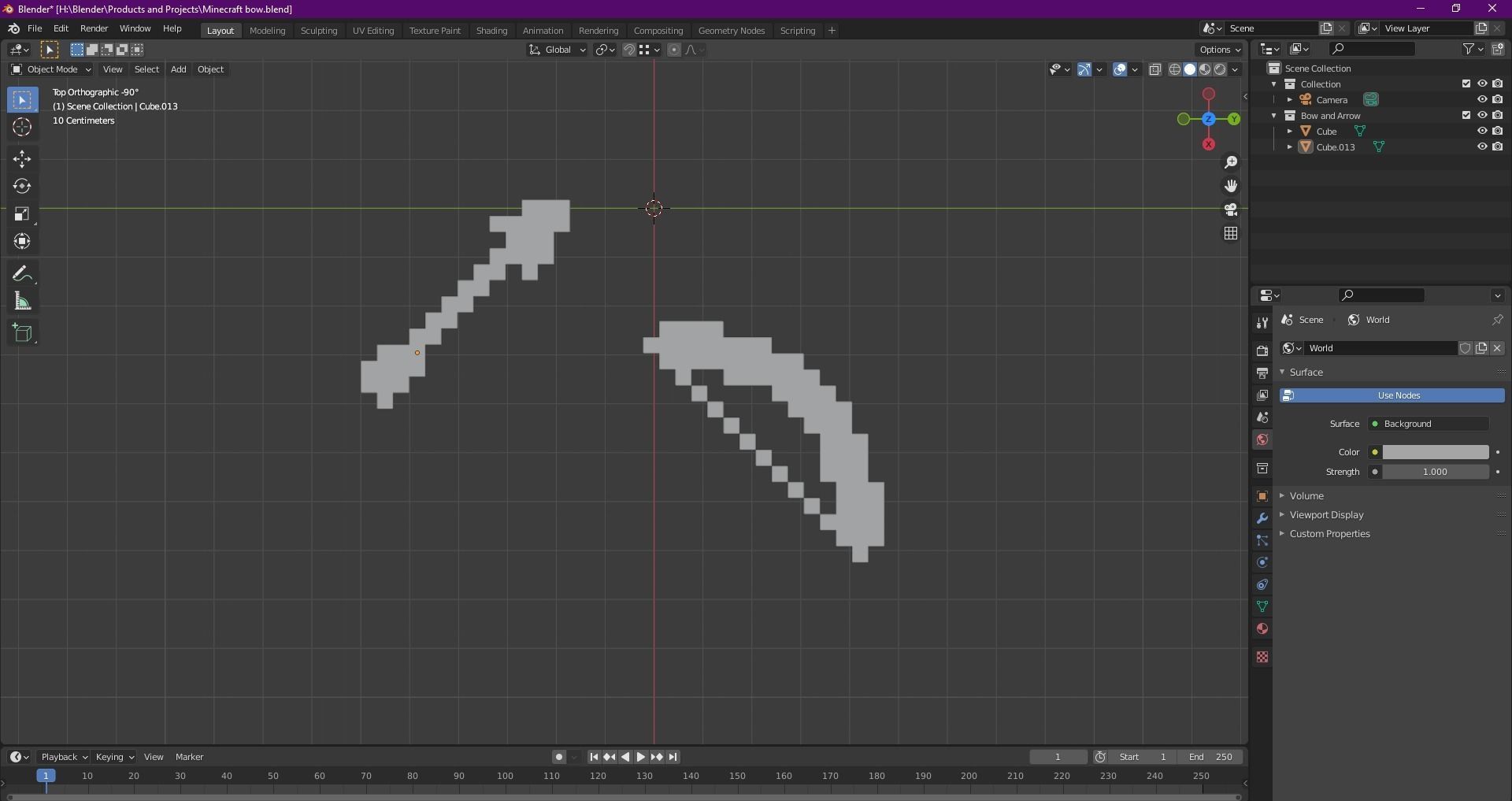 Minecraft Bow and Arrow free VR / AR / low-poly 3D model | CGTrader