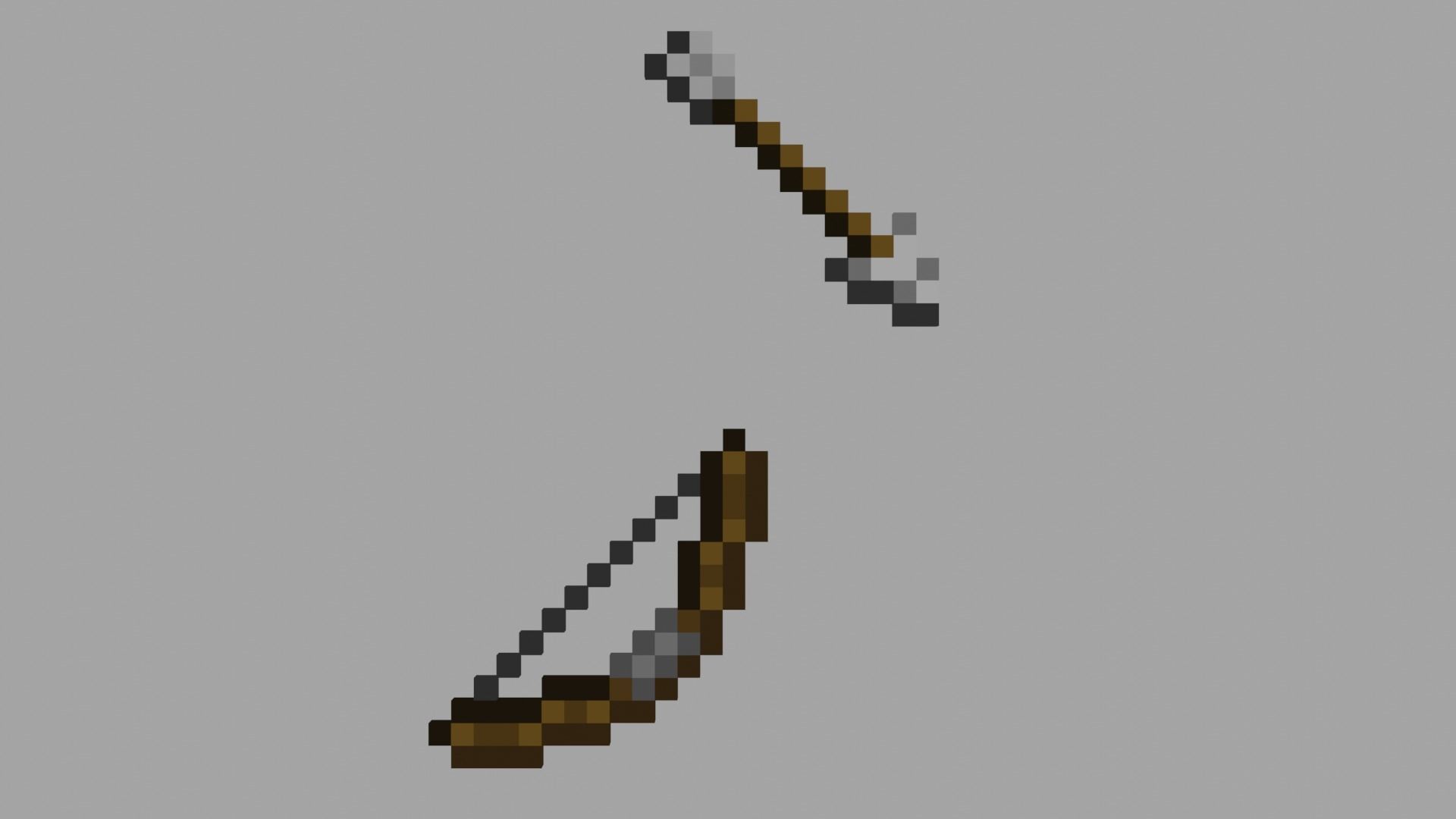 Minecraft Bow and Arrow free VR / AR / low-poly 3D model | CGTrader