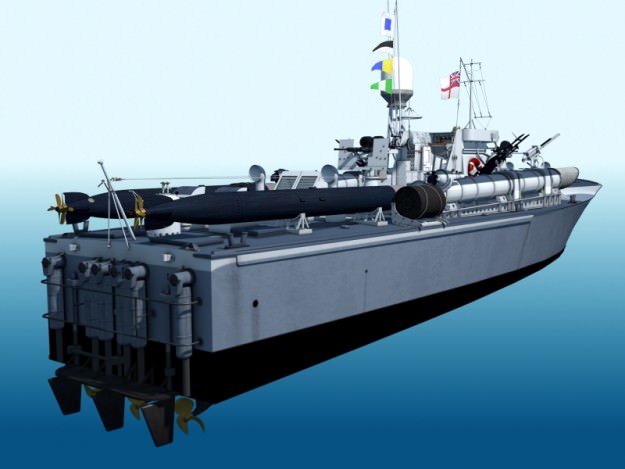 Vosper MTB 3D model | CGTrader