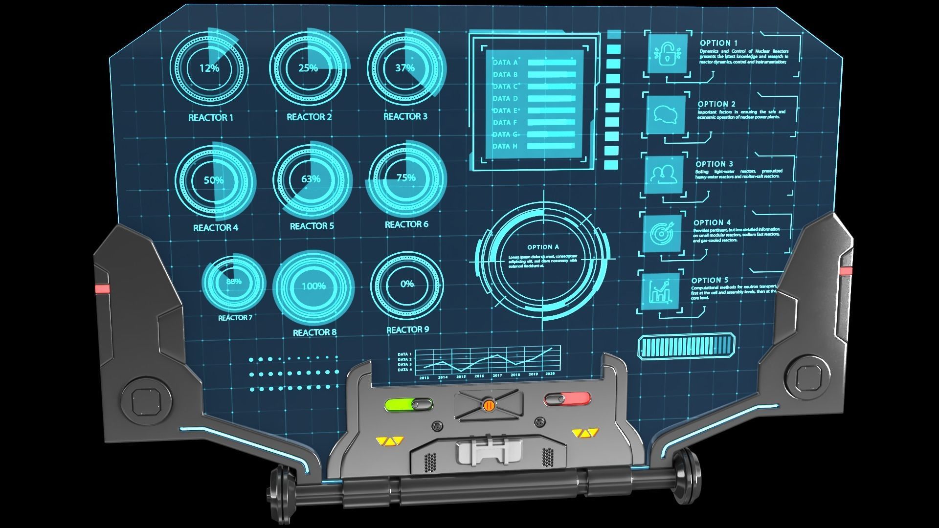 Sci-fi Monitor 7 3D model | CGTrader