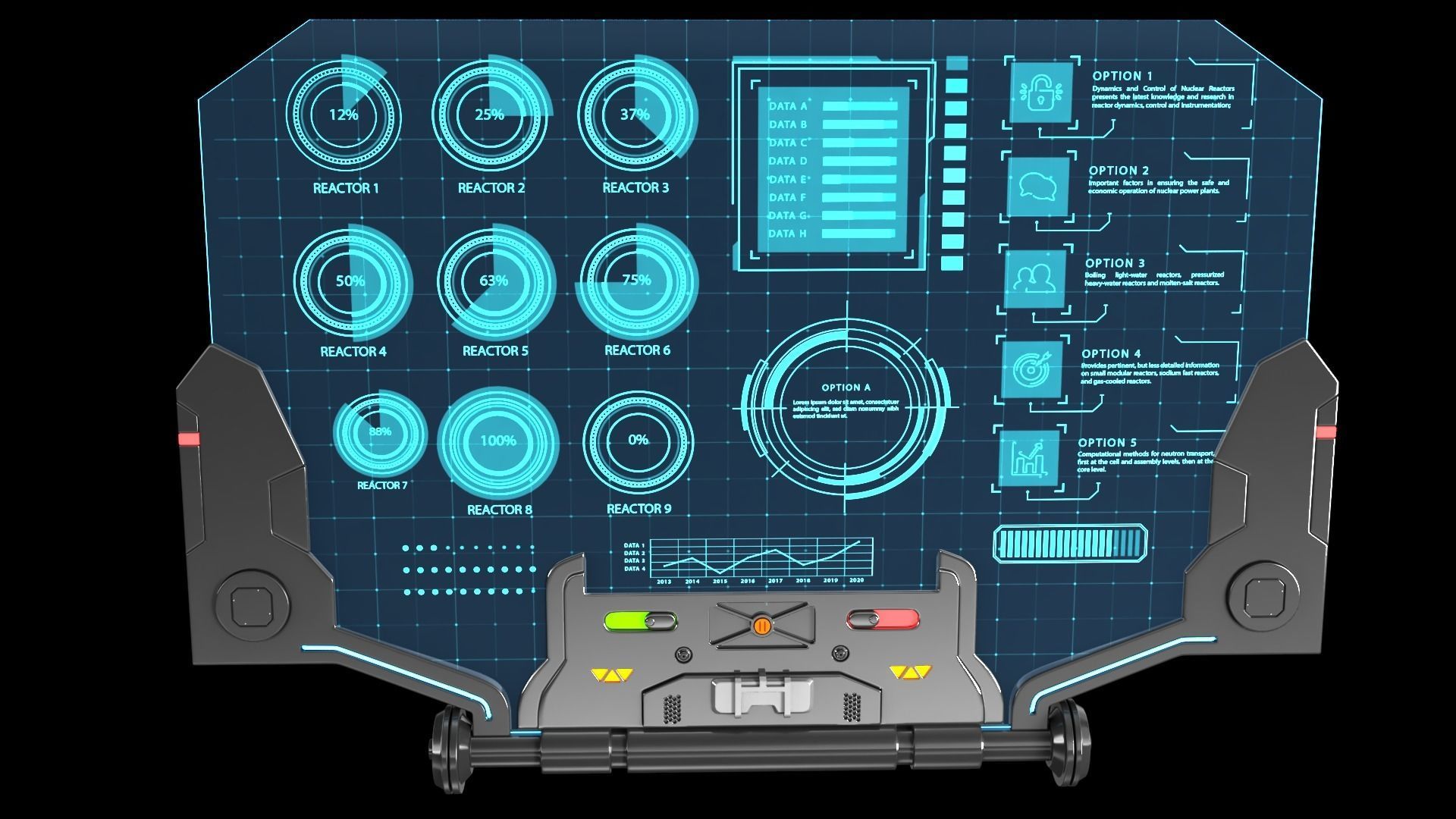 Sci-fi Monitor 7 3D model | CGTrader