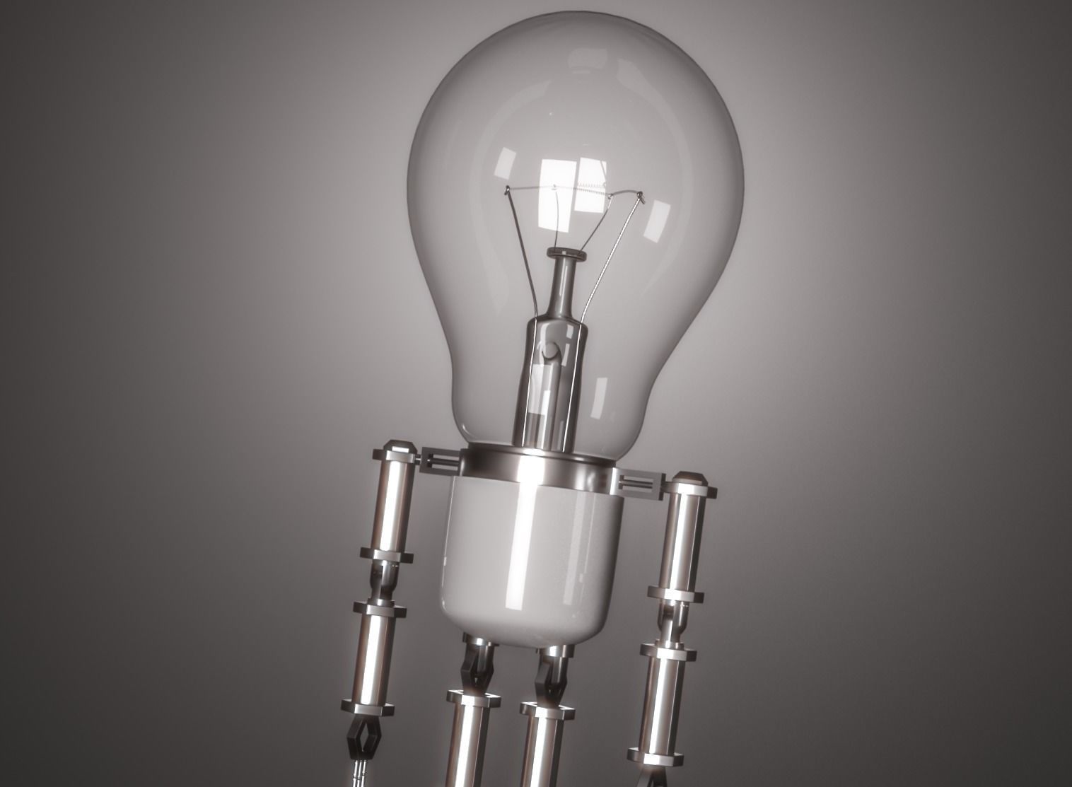 Light Bulb Robot Rigged 3D model rigged | CGTrader