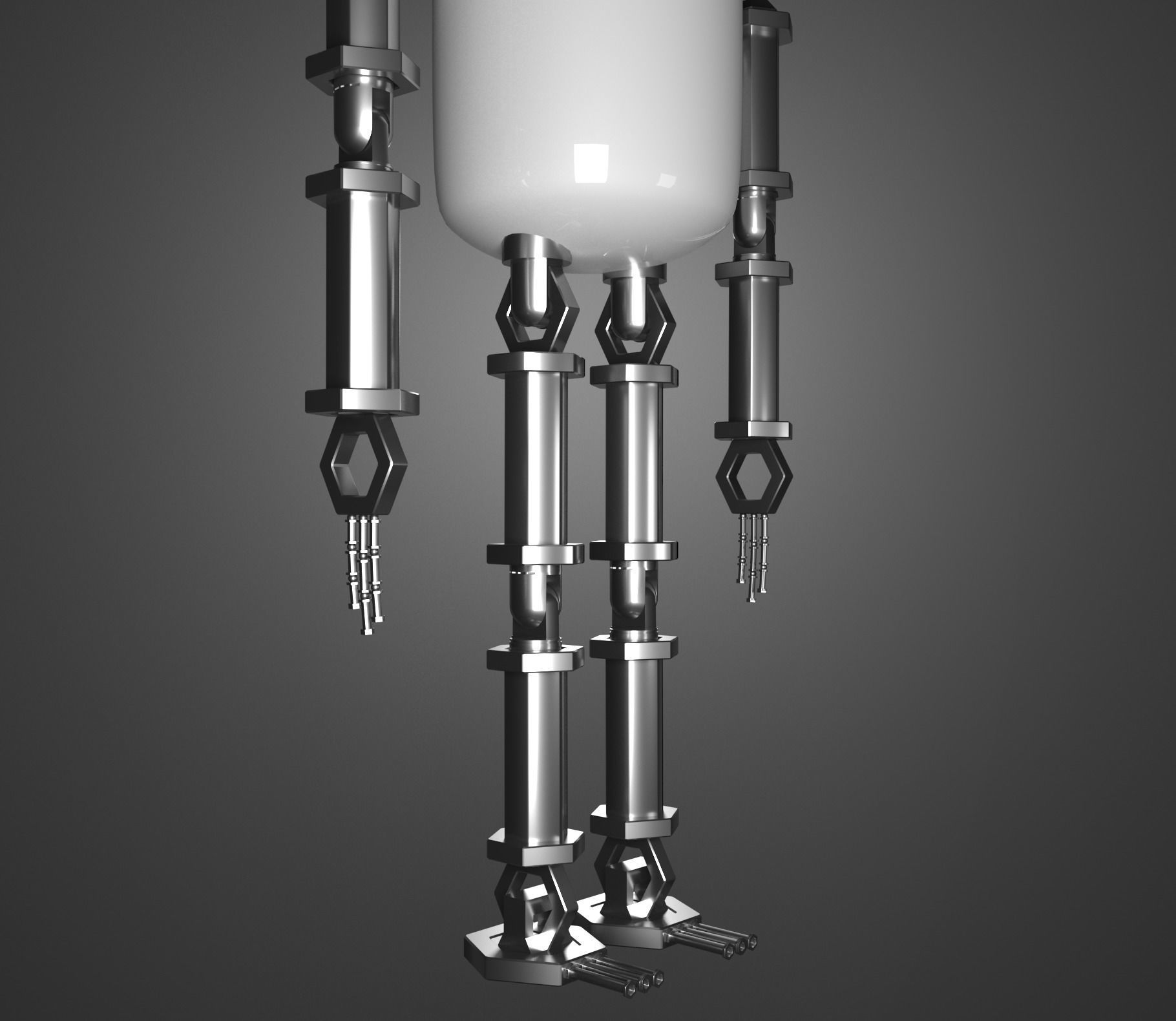 Light Bulb Robot Rigged 3D model rigged | CGTrader