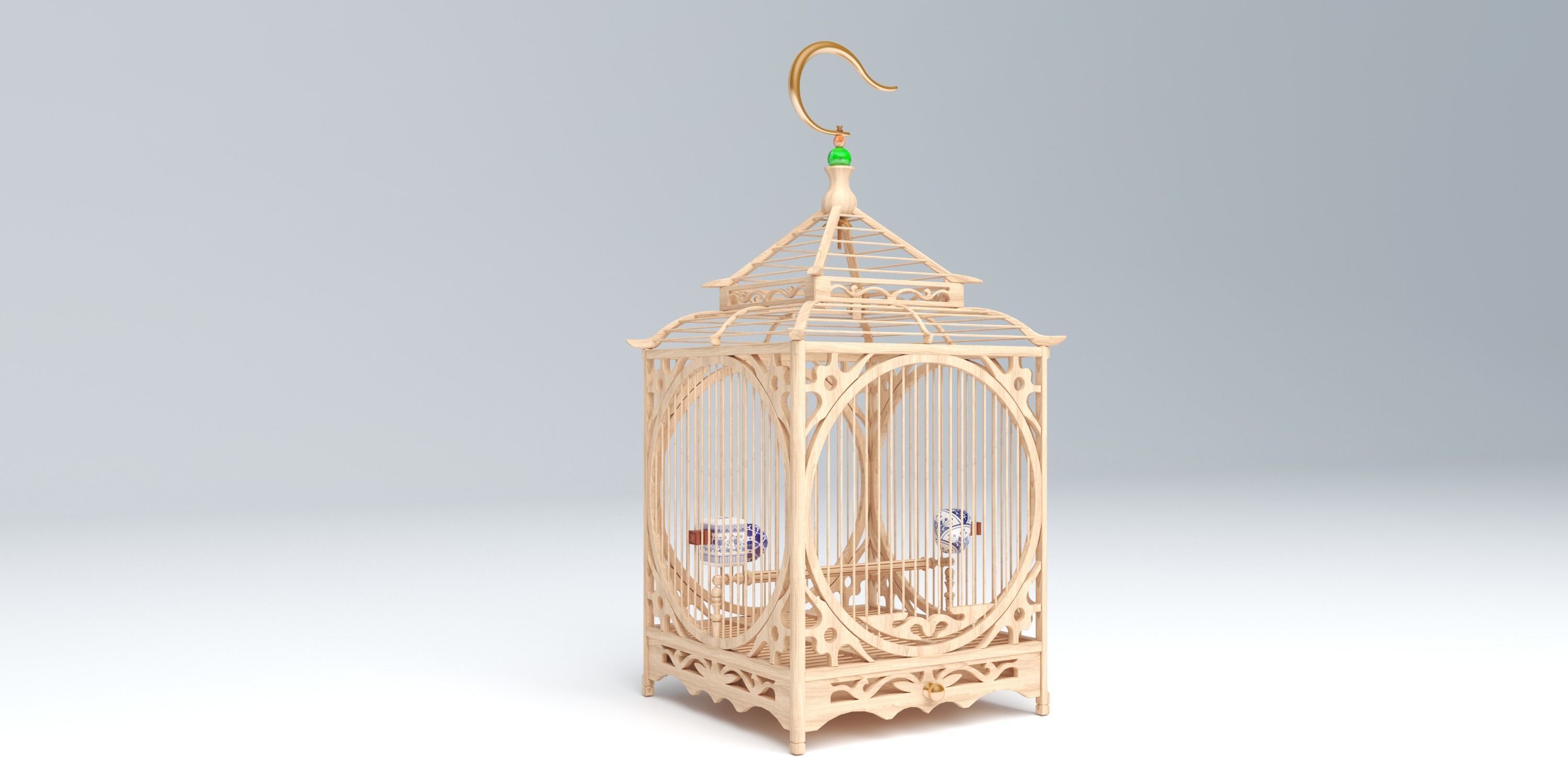 ANTIQUE BIRD CAGE 3D model | CGTrader