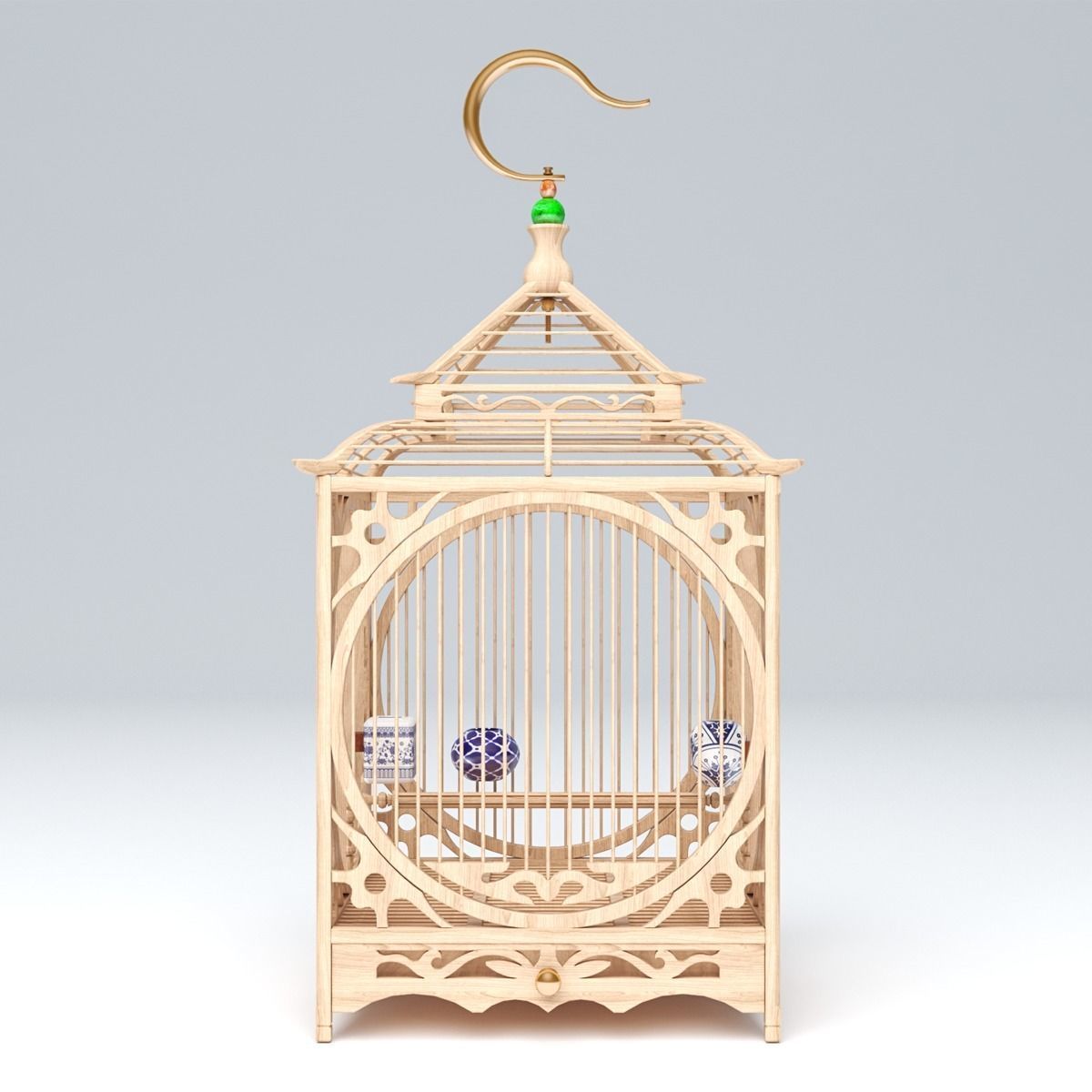 ANTIQUE BIRD CAGE 3D model | CGTrader