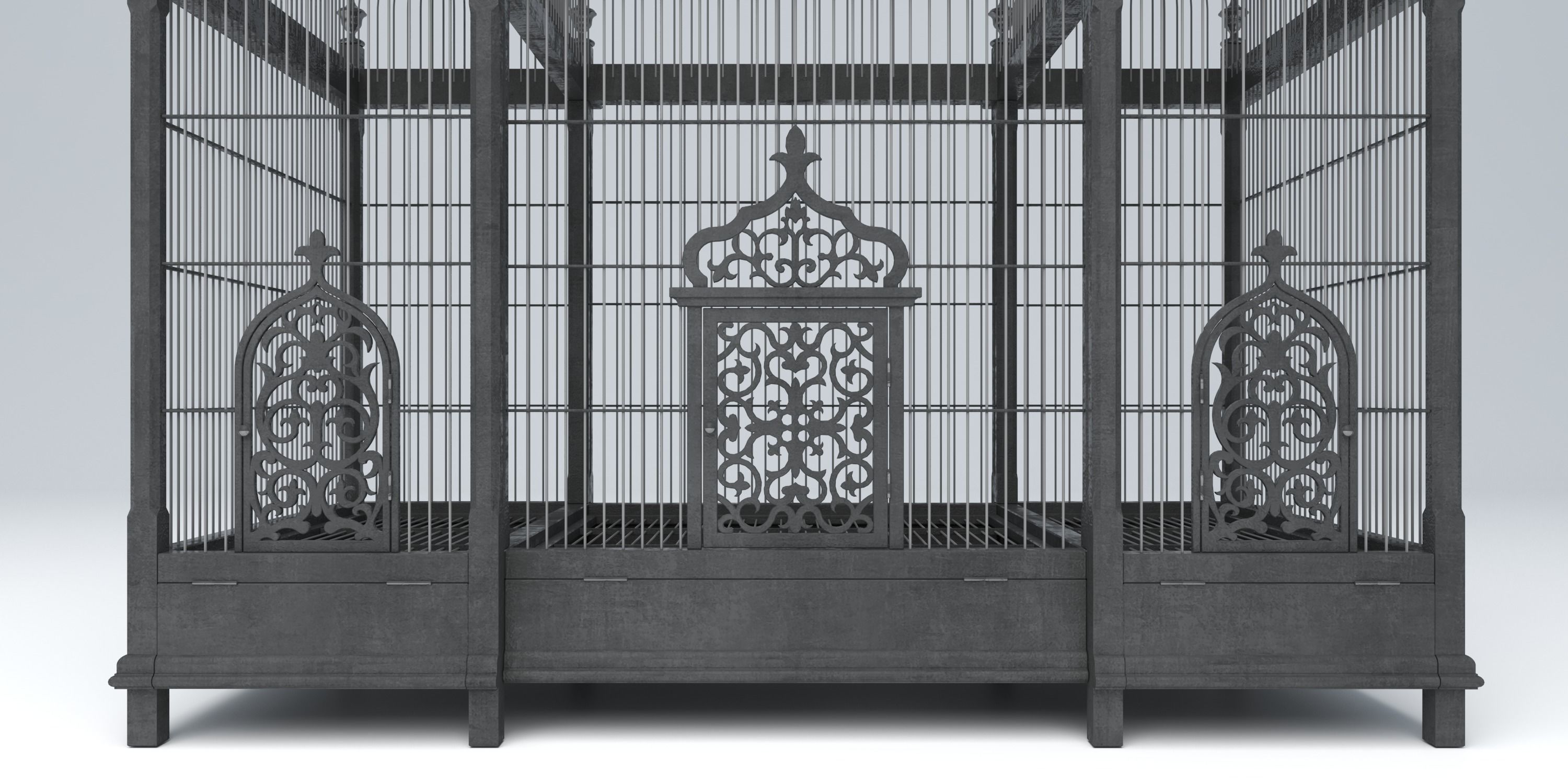 ANTIQUE BIRD CAGE 3D model | CGTrader