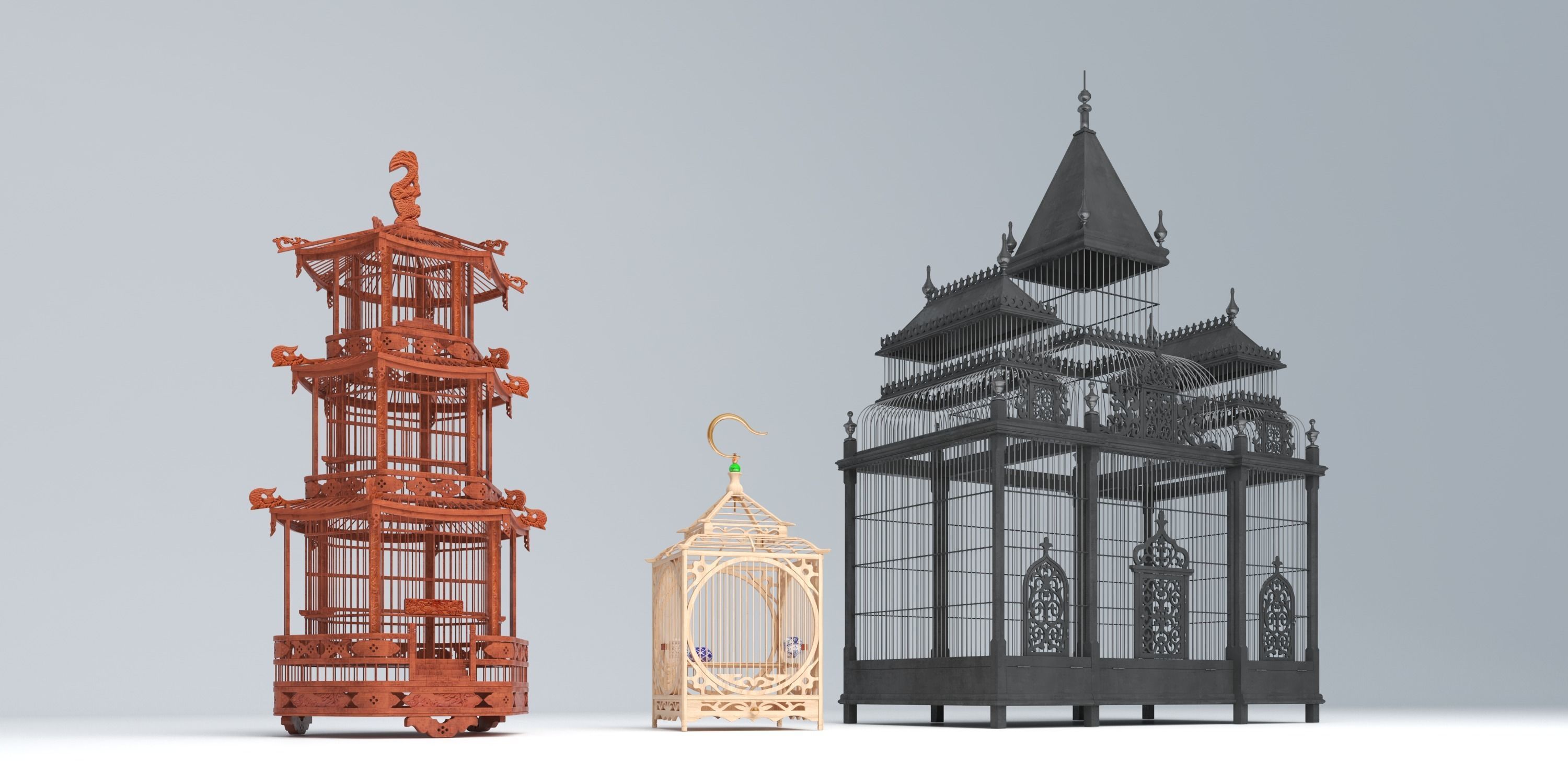 ANTIQUE BIRD CAGE 3D model | CGTrader