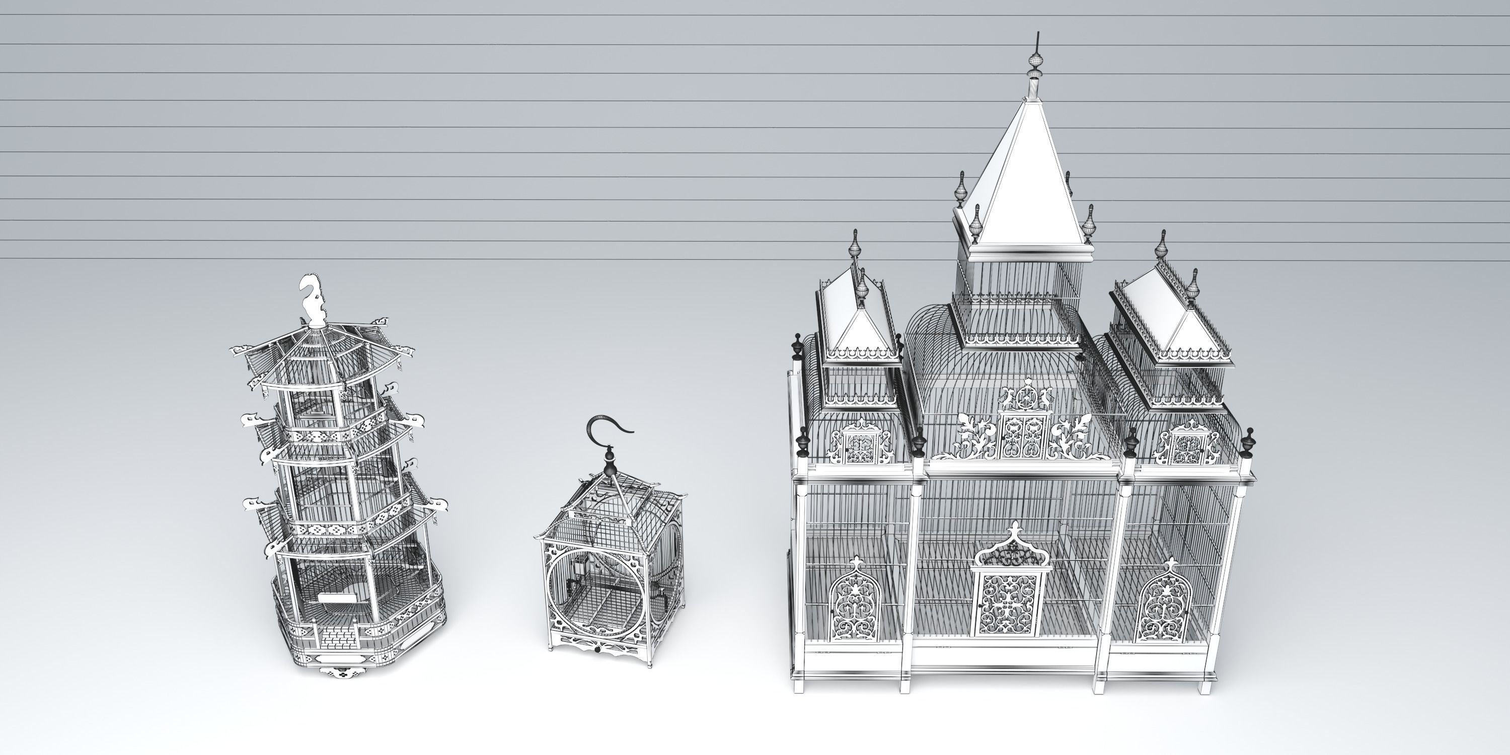 ANTIQUE BIRD CAGE 3D model | CGTrader